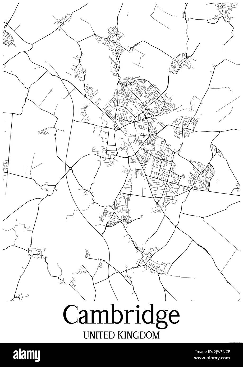 Detailed map of cambridge hi-res stock photography and images - Alamy