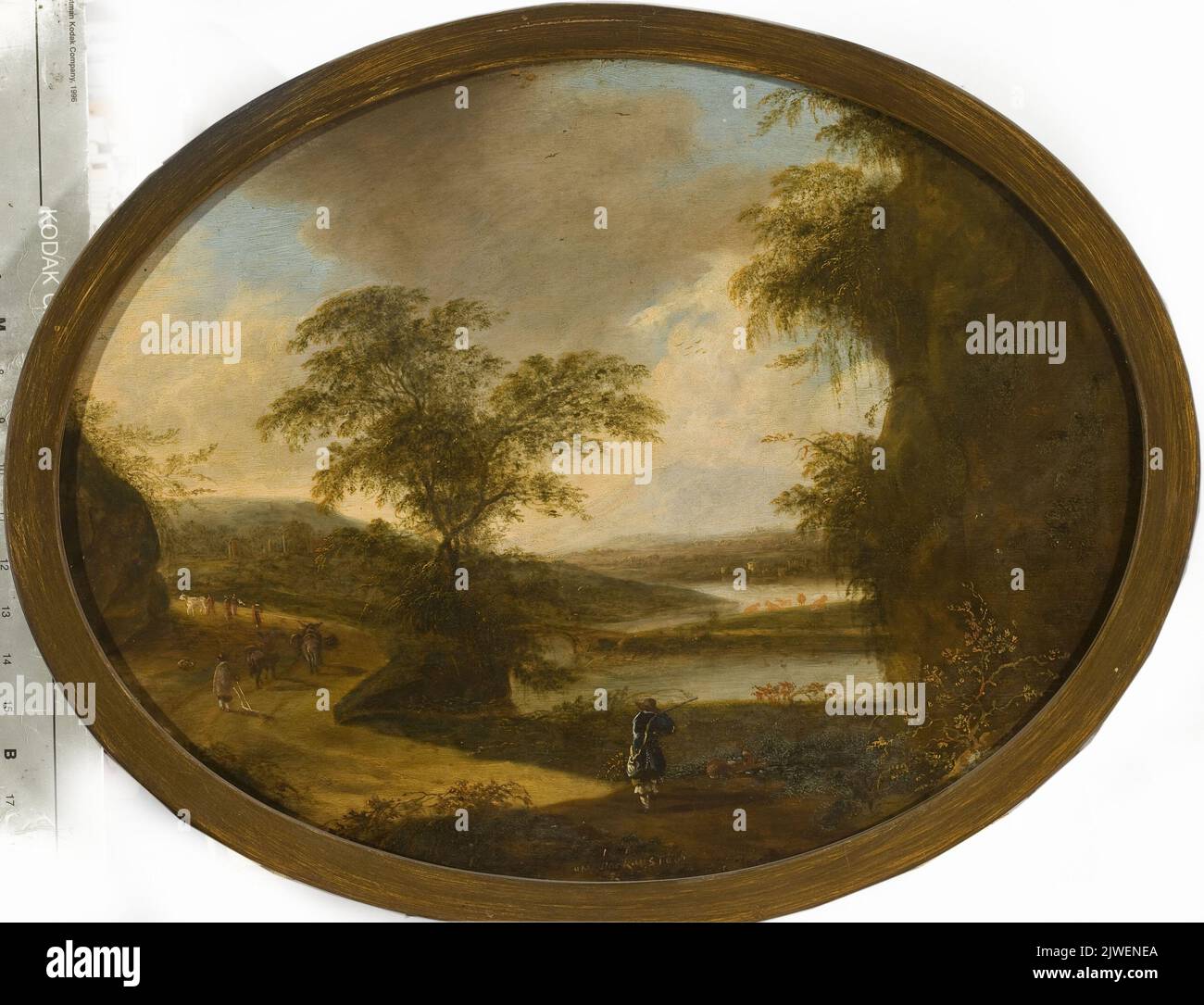 Italian landscape with hunters. Hackius, Ottomar (fl. 1645-1663), painter Stock Photo - Alamy