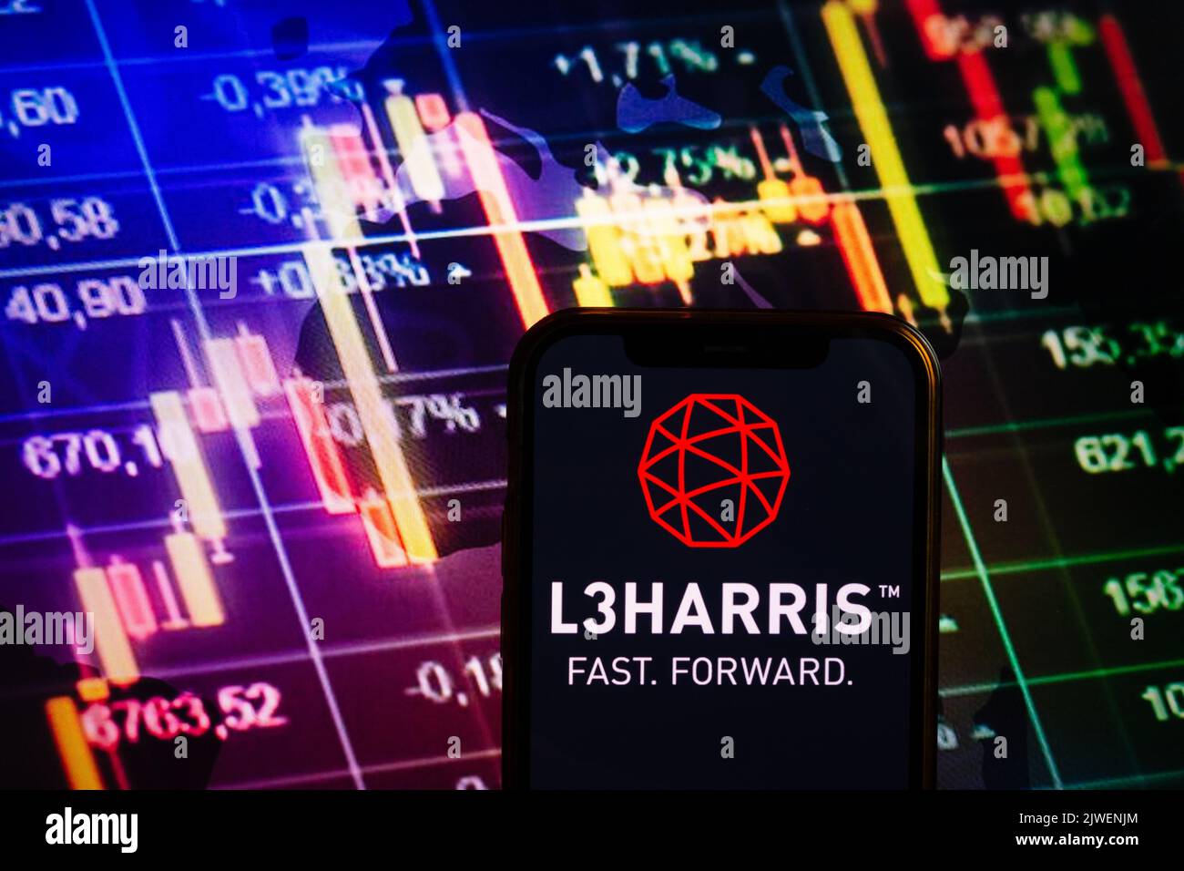 KONSKIE, POLAND - September 04, 2022: Smartphone displaying logo of ...