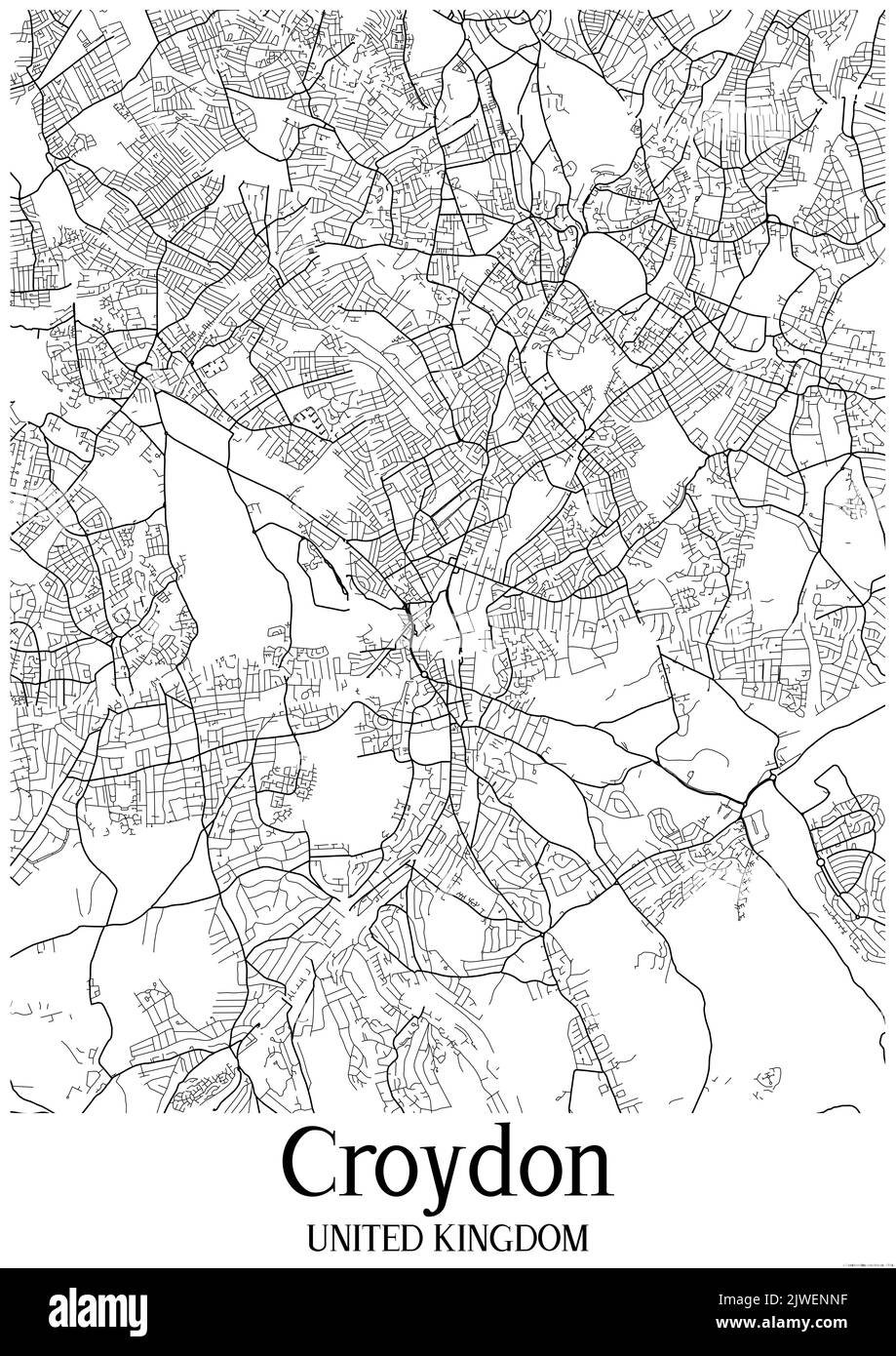 Map of croydon Cut Out Stock Images & Pictures - Alamy