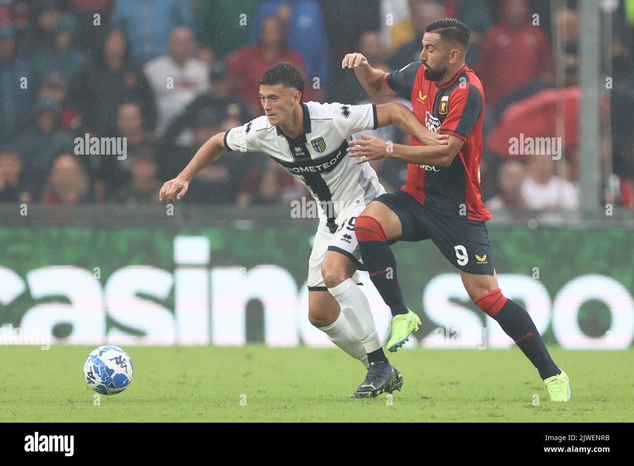 Alessandro Circati (Parma Calcio) and Massimo Coda (Genoa CFC) during ...