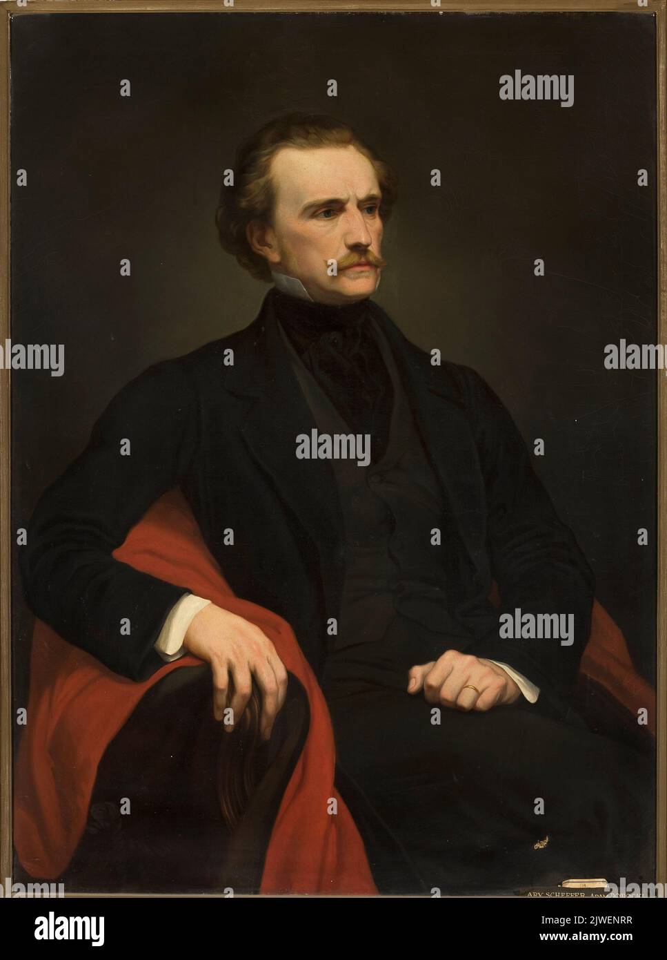 Portrait of Adam Potocki. Scheffer, Ary (1795-1858), painter Stock ...
