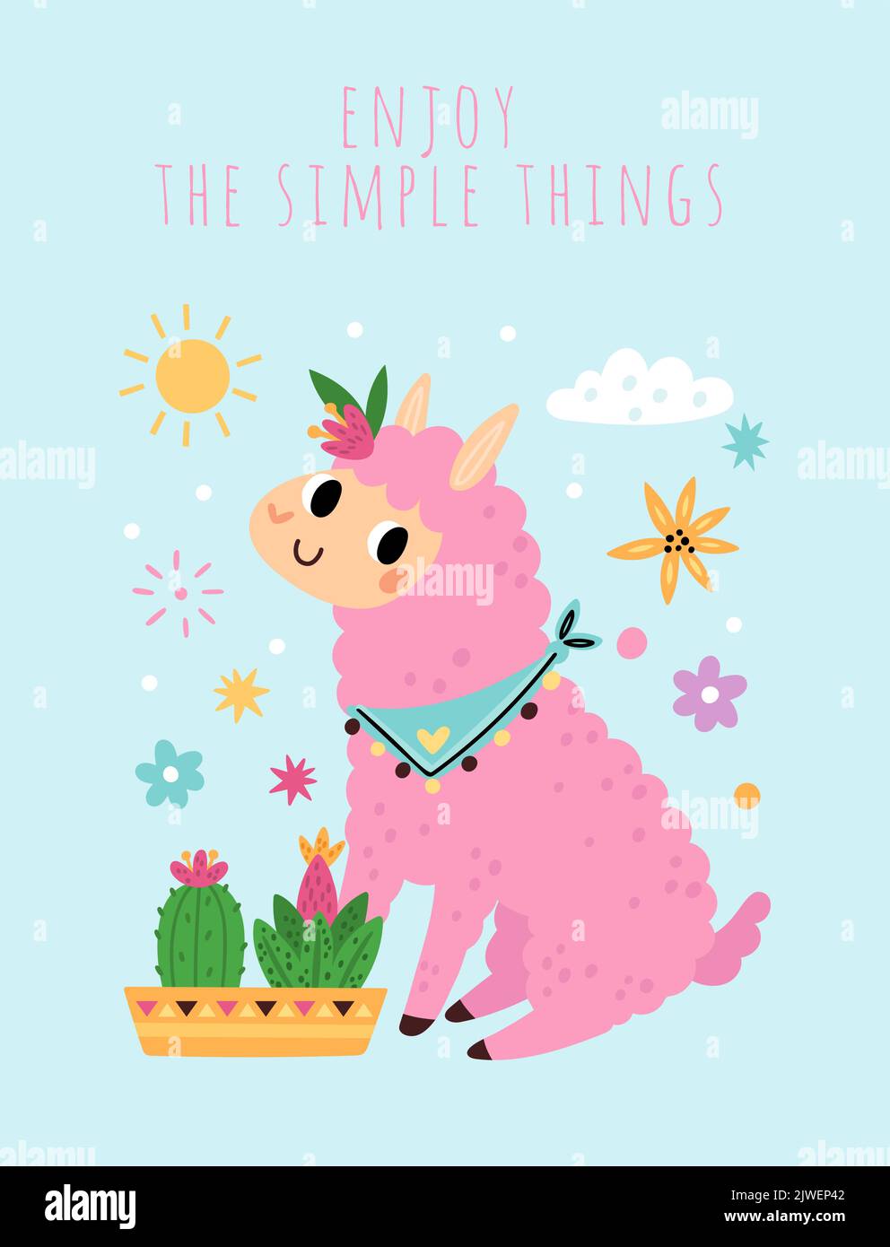 Llama floral hi-res stock photography and images - Alamy