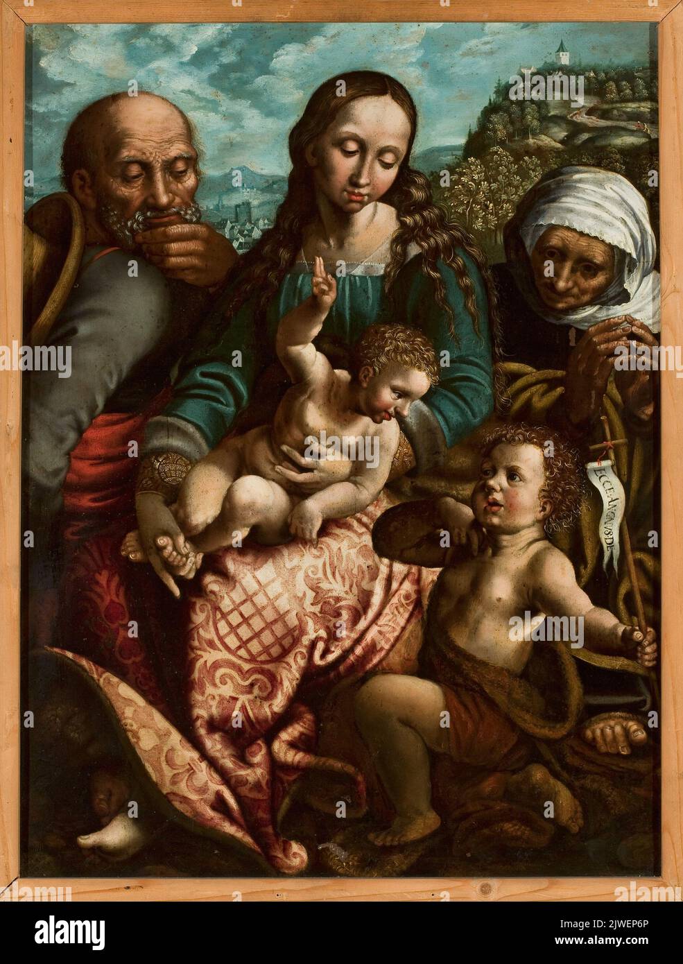 Holy Family with St. Elizabeth and St. John the Baptist. Hemessen, Jan van (ca 1500-post 1575 ...