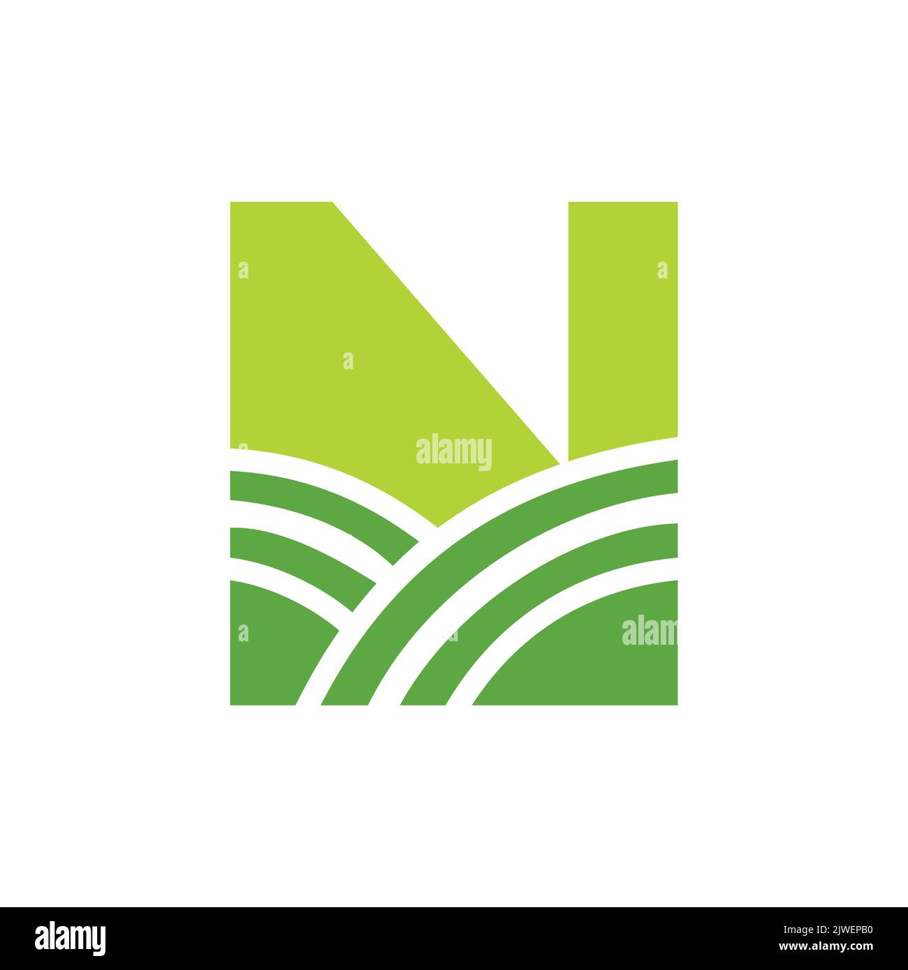 Letter N Agriculture Logo. Agro Farm Logo Based on Alphabet for Bakery ...