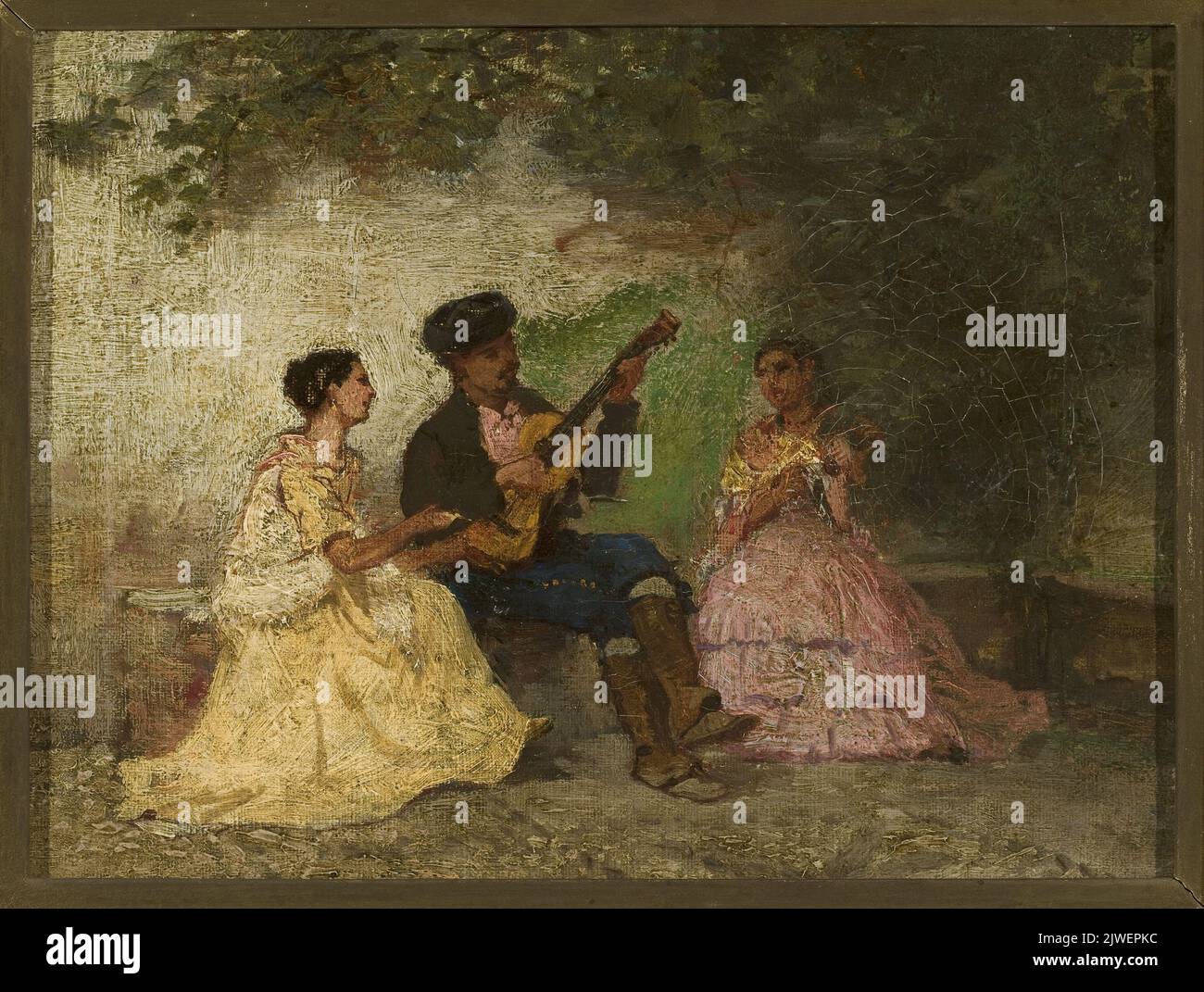 Scene in a park. Maarel, Marius van der (1857-1921), painter Stock ...