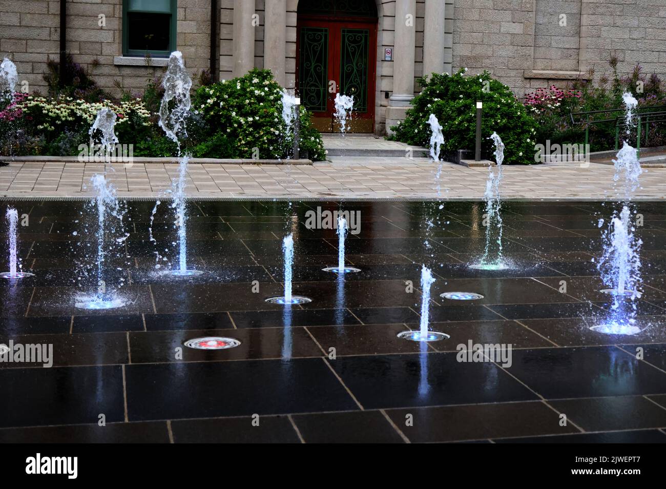 Water features in a Quebec City fountain Stock Photo - Alamy