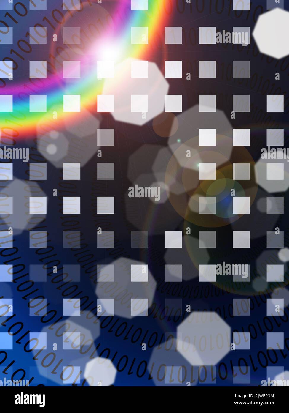 Binary Geometric Abstract. 3D rendering Stock Photo - Alamy