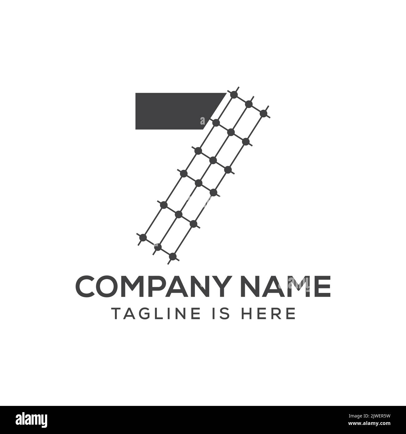 Letter 7 Architecture Logo Design. Real Estate Icon, Architect and ...