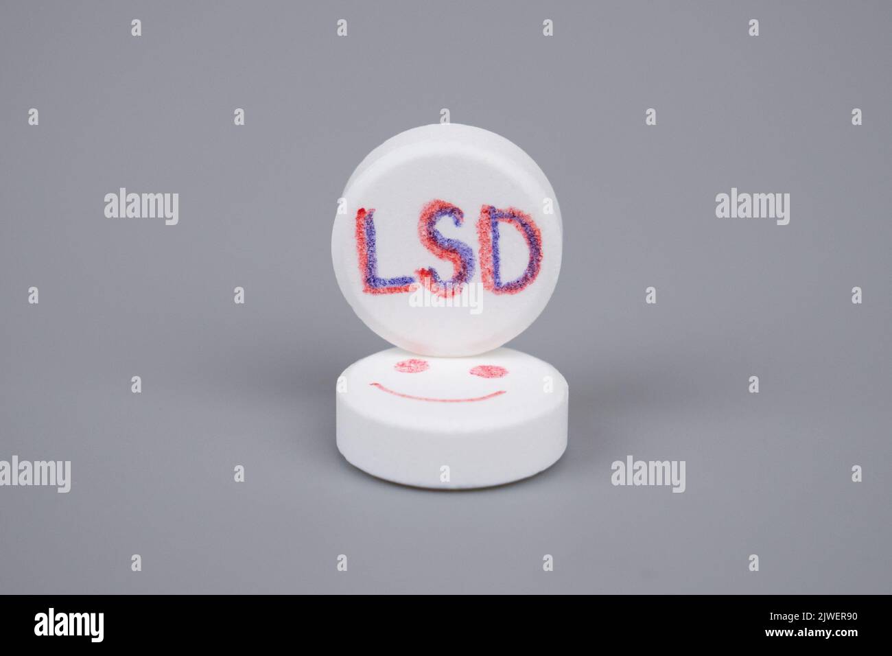 medical LSD pills closeup Stock Photo - Alamy