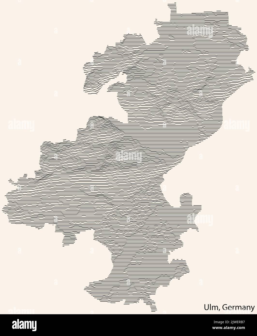 Topographic relief map of ULM, GERMANY Stock Vector Image & Art - Alamy