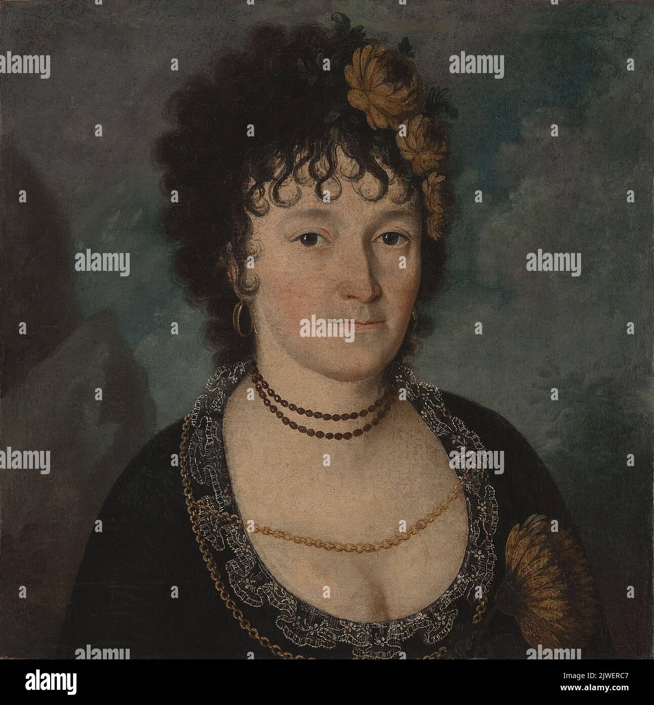 Portrait of a middle-aged woman. unknown, painter Stock Photo - Alamy