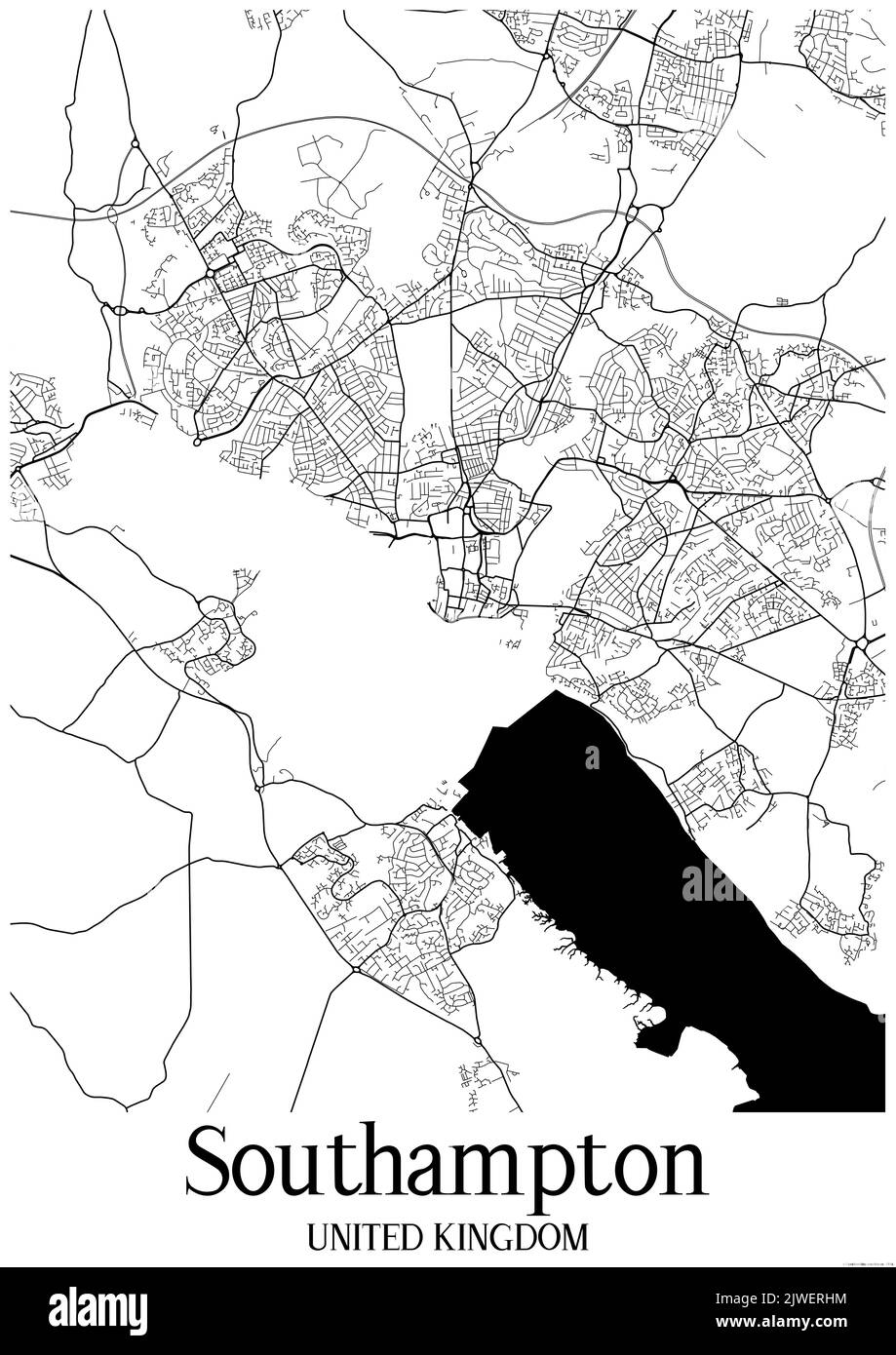Southampton street map Cut Out Stock Images & Pictures - Alamy