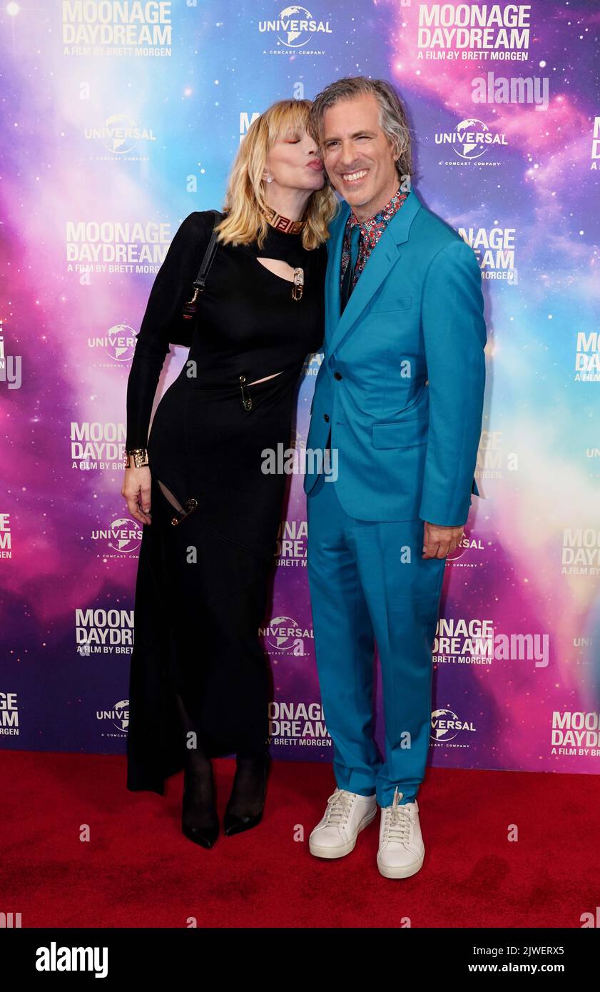 Courtney Love and Brett Morgen arriving for the London premiere of ...