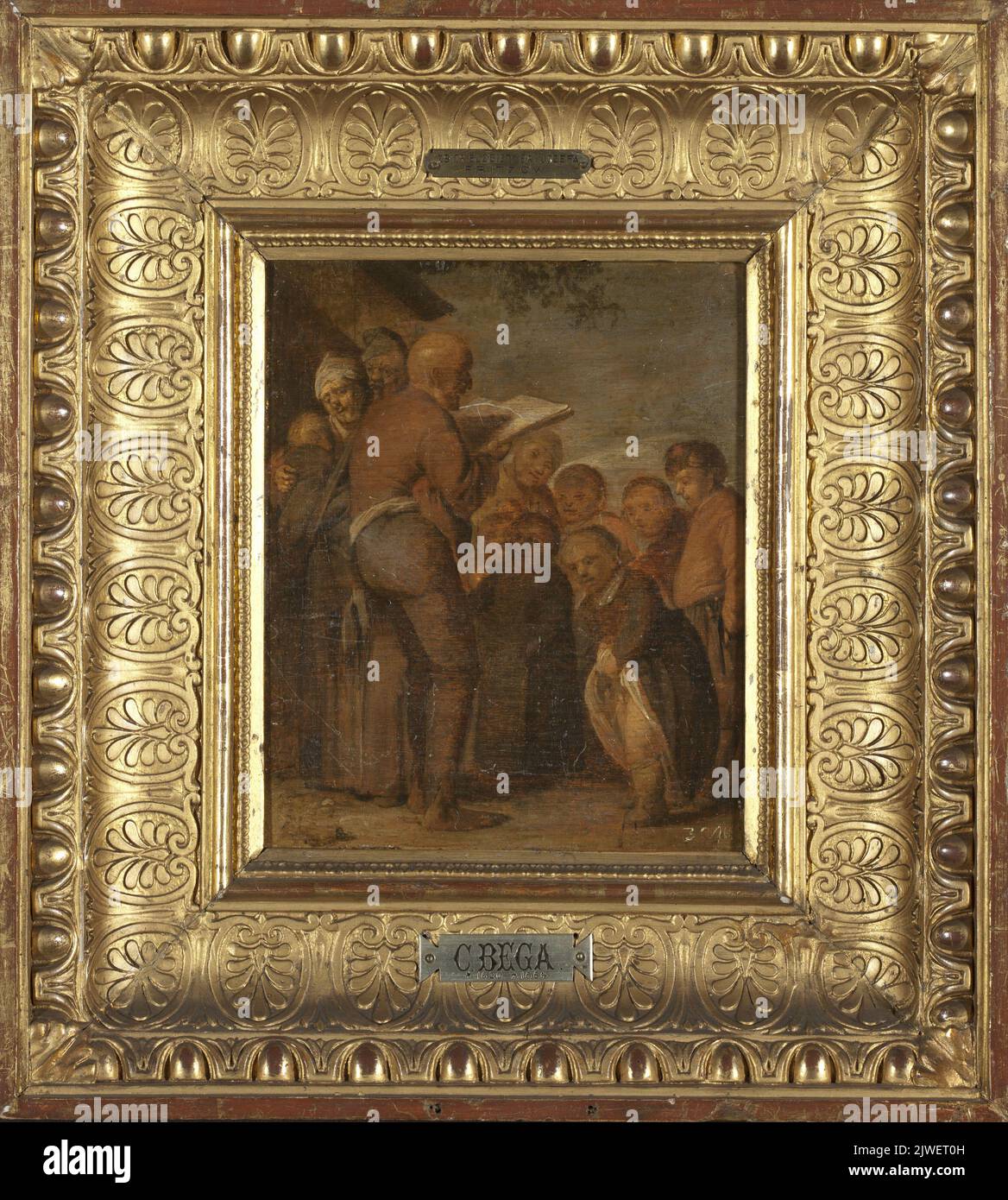 Group of peasants listening to a reading. nieznany malarz holenderski ...
