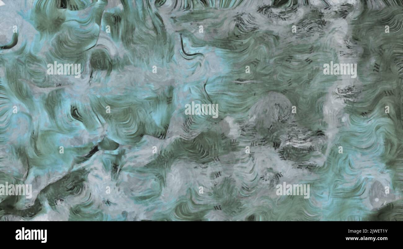 Abstract painting in azure colors. 3D rendering Stock Photo - Alamy