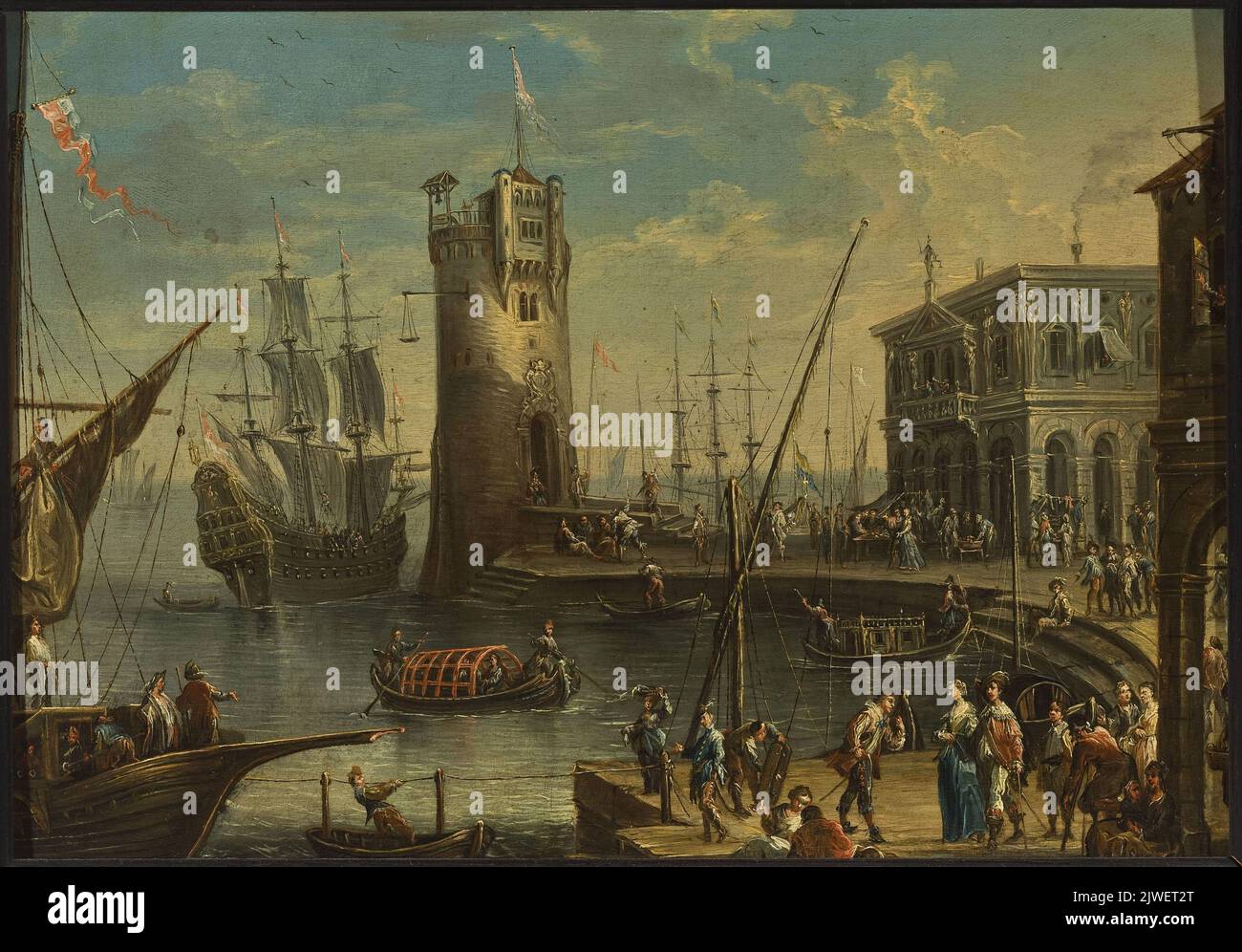 Port scene. nieznany malarz flamandzki, painter, Flamandzki malarz ...