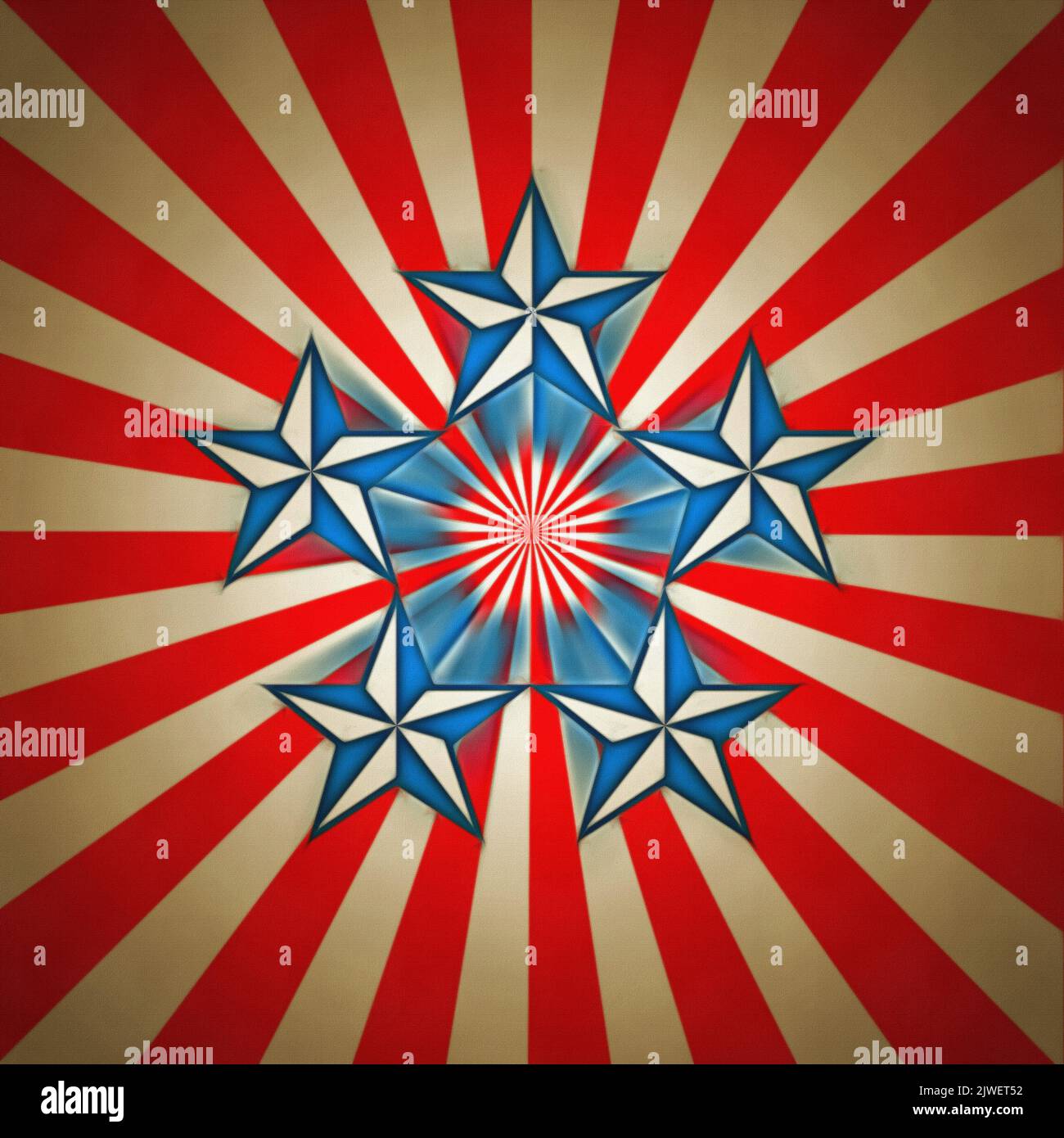 Modern art. Five stars. 3D rendering Stock Photo - Alamy