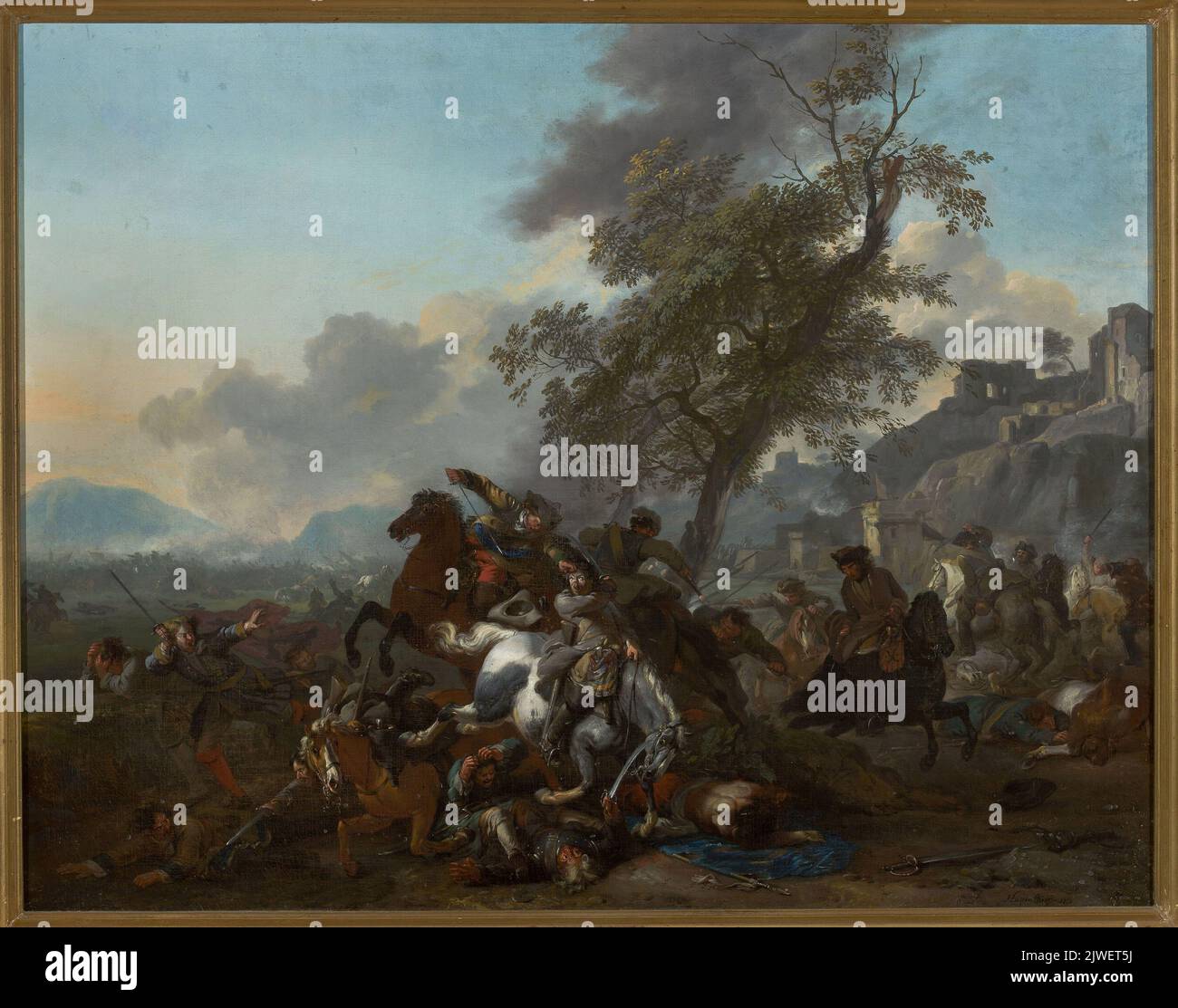 Battle. Huchtenburg, Jan van (1647-1733), painter Stock Photo - Alamy