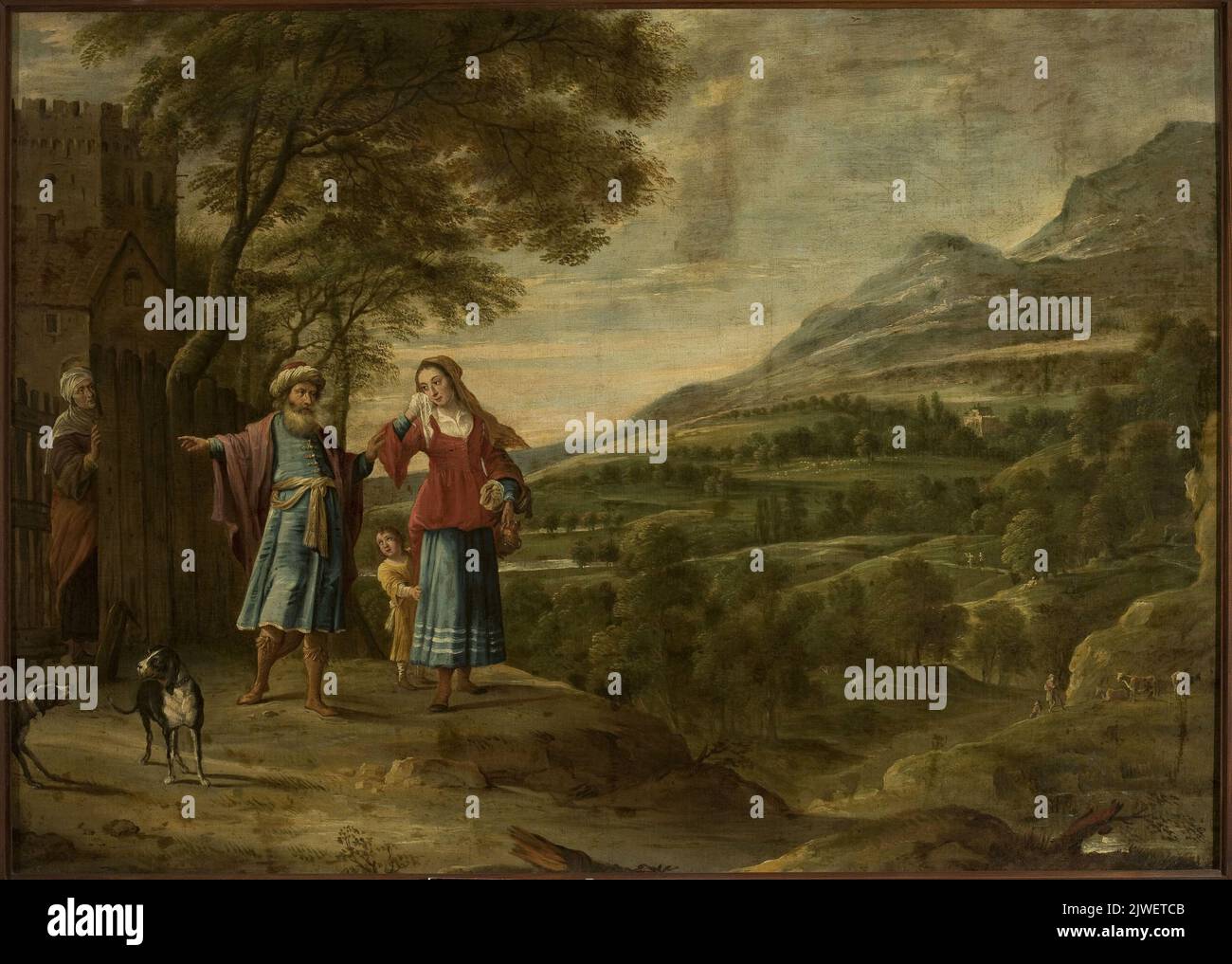 Expulsion of Hagar. Teniers, David, I (1582-1649), painter Stock Photo - Alamy