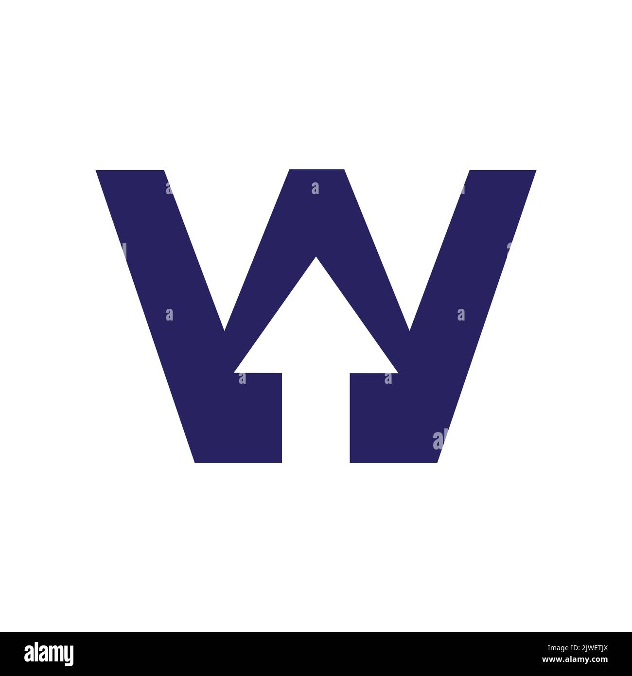 Letter W Financial Logo with Growth Arrow Design. Accounting Element ...