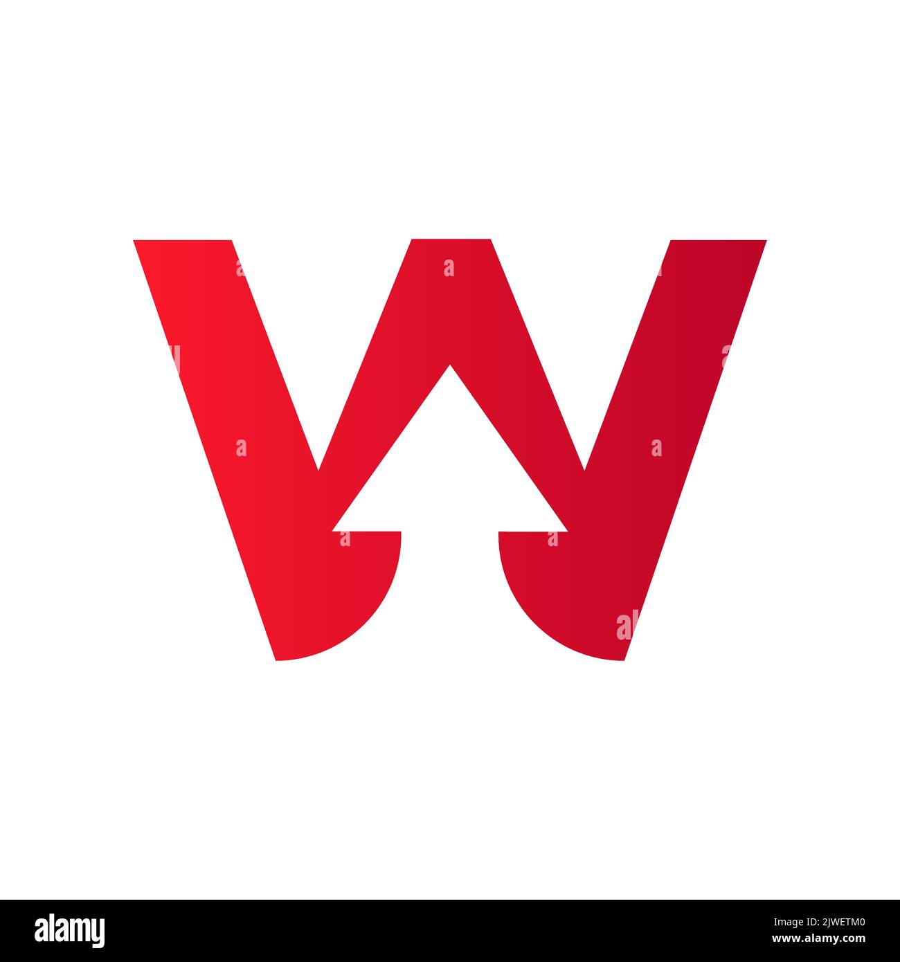 Letter W Financial Logo with Growth Arrow Design. Accounting Element ...