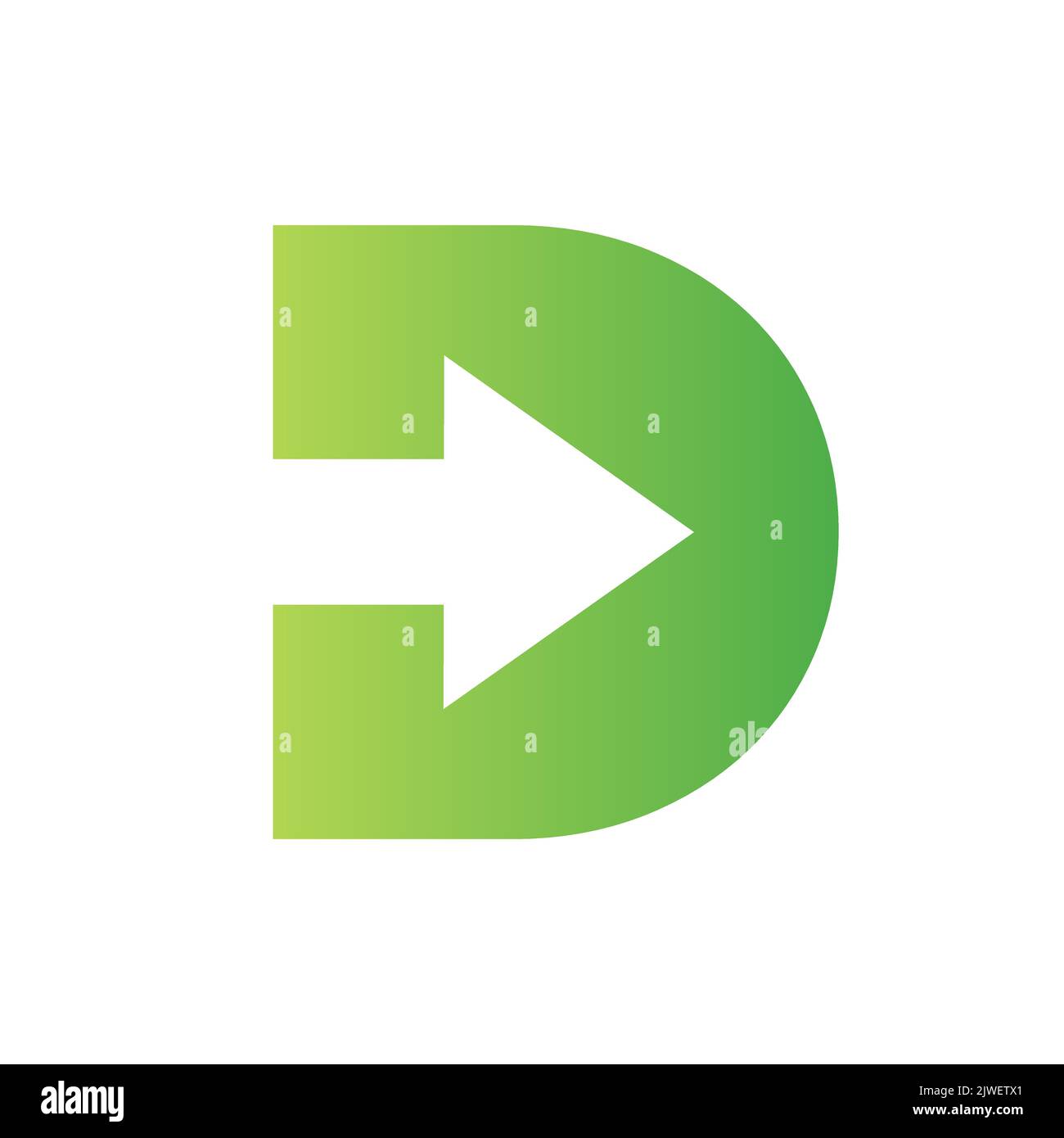 Letter D Financial Logo with Growth Arrow Design. Accounting Element ...