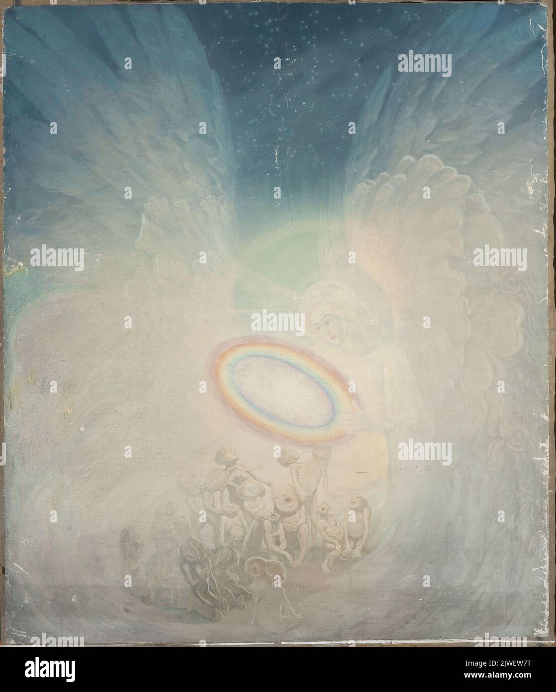 Angel and monsters. Stabrowski, Kazimierz (1869-1929), painter Stock ...