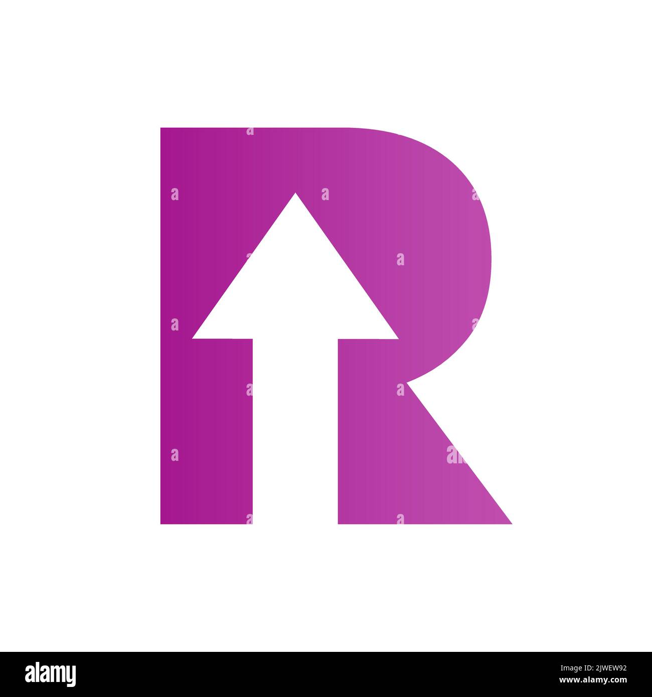 Letter R Financial Logo with Growth Arrow Design. Accounting Element ...