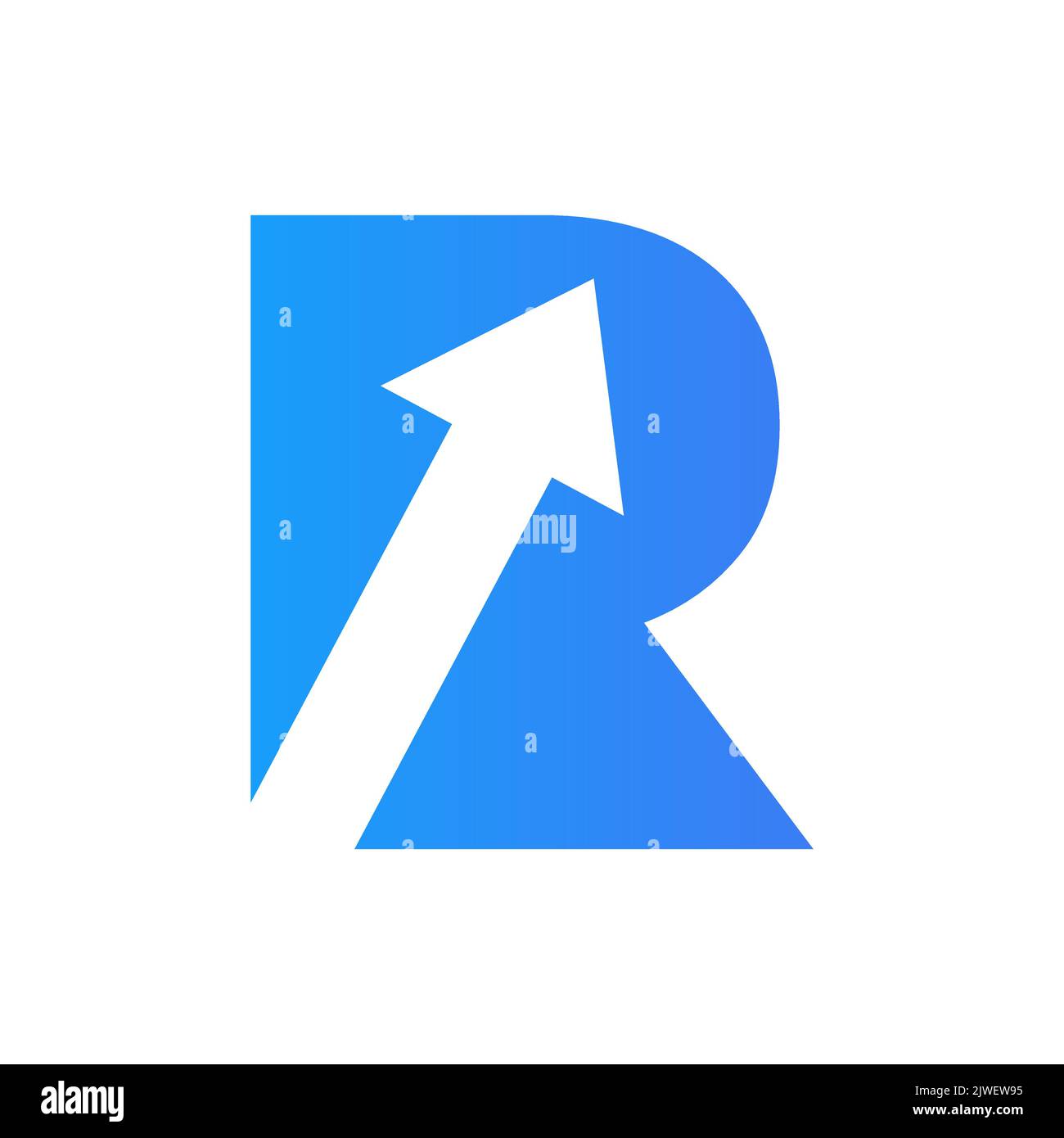 Letter R Financial Logo with Growth Arrow Design. Accounting Element ...