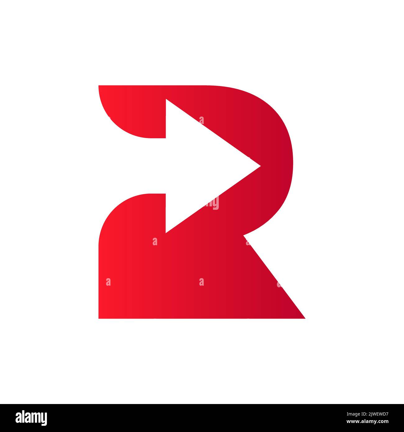Letter R Financial Logo with Growth Arrow Design. Accounting Element ...