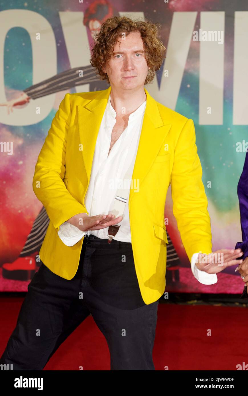 Hugh Harris arriving for the London premiere of Moonage Daydream at the ...