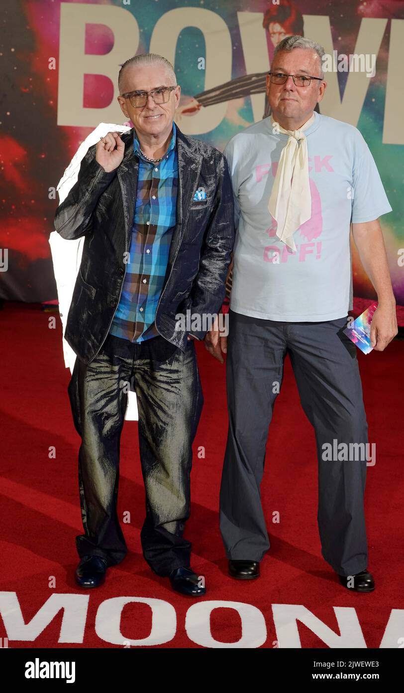 Holly Johnson (left), lead vocalist of Frankie Goes to Hollywood, and ...