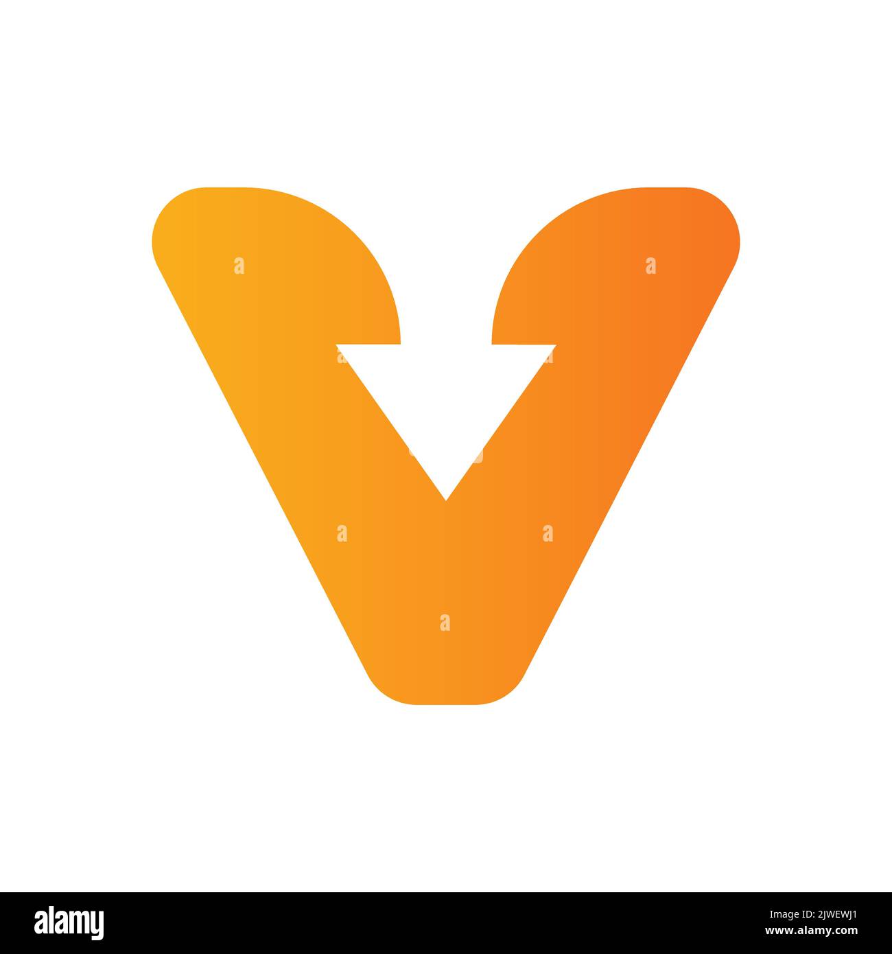 Letter V Financial Logo with Growth Arrow Design. Accounting Element ...