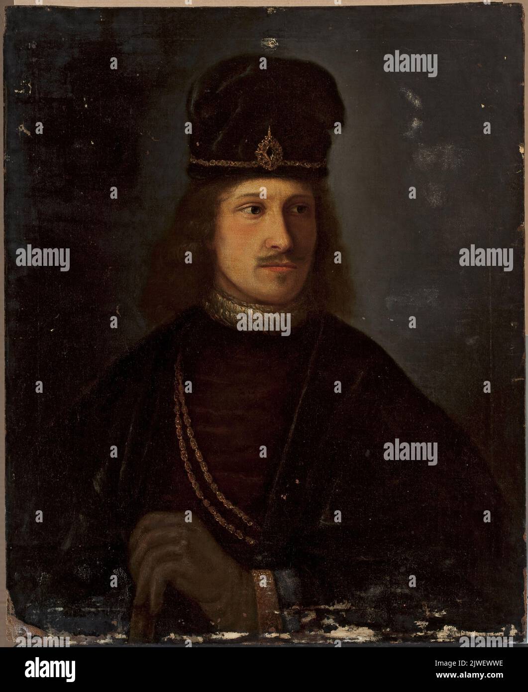 Portrait of a man in a tall cap. Rijn, Rembrandt van (1606-1669 ...