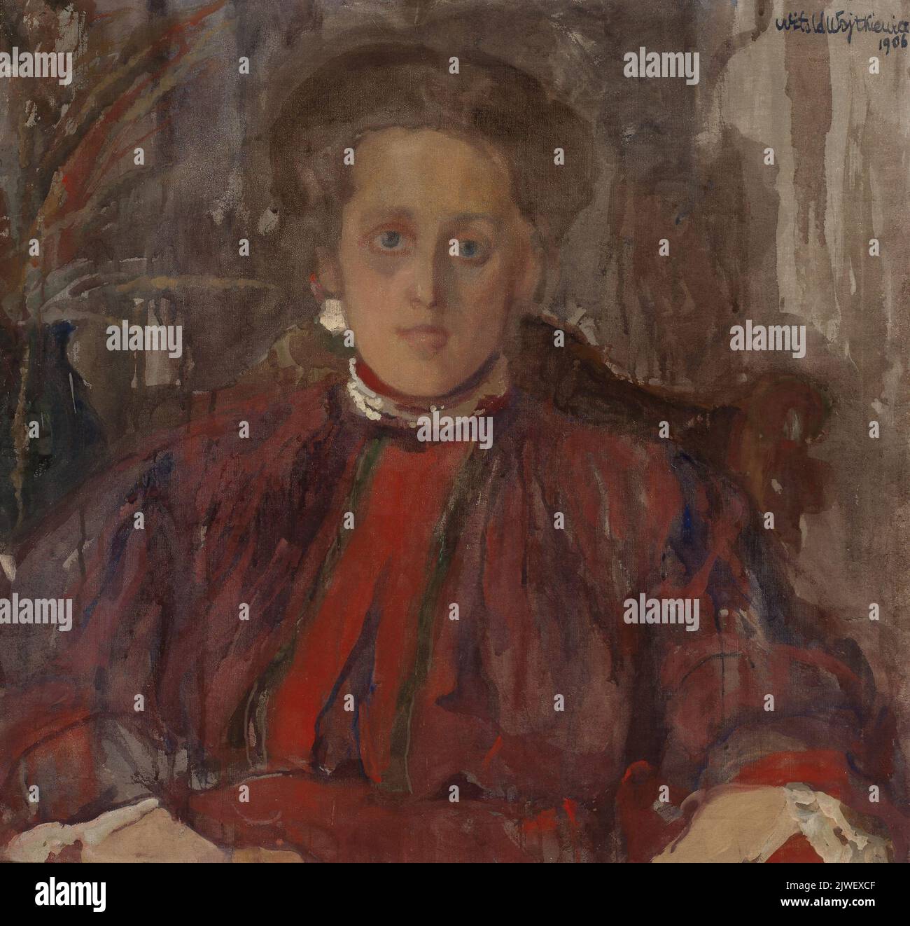 Portrait of Eliza Pareńska née Mühleisen. Wojtkiewicz, Witold (1879 ...