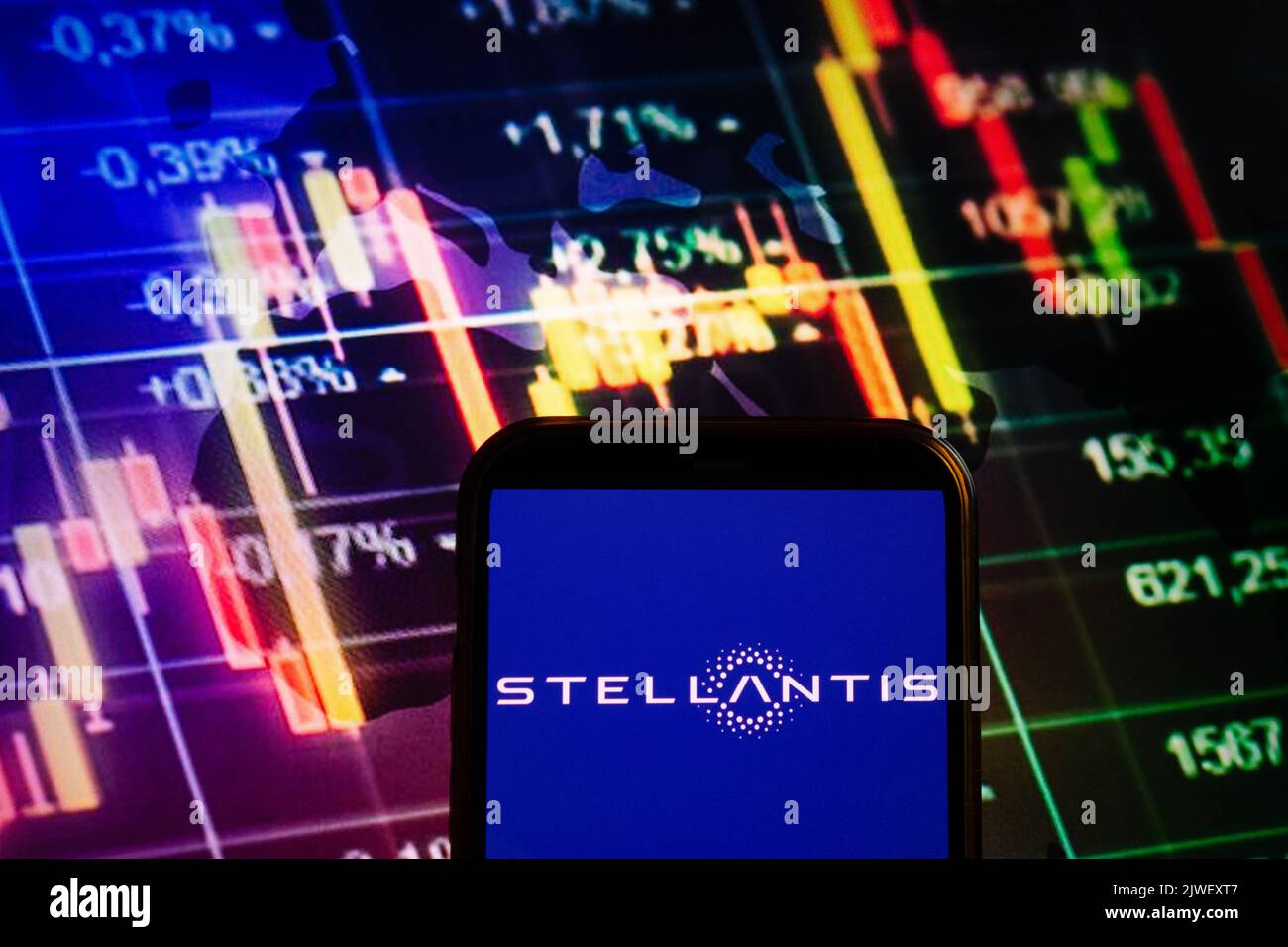 KONSKIE, POLAND - September 04, 2022: Smartphone displaying logo of ...