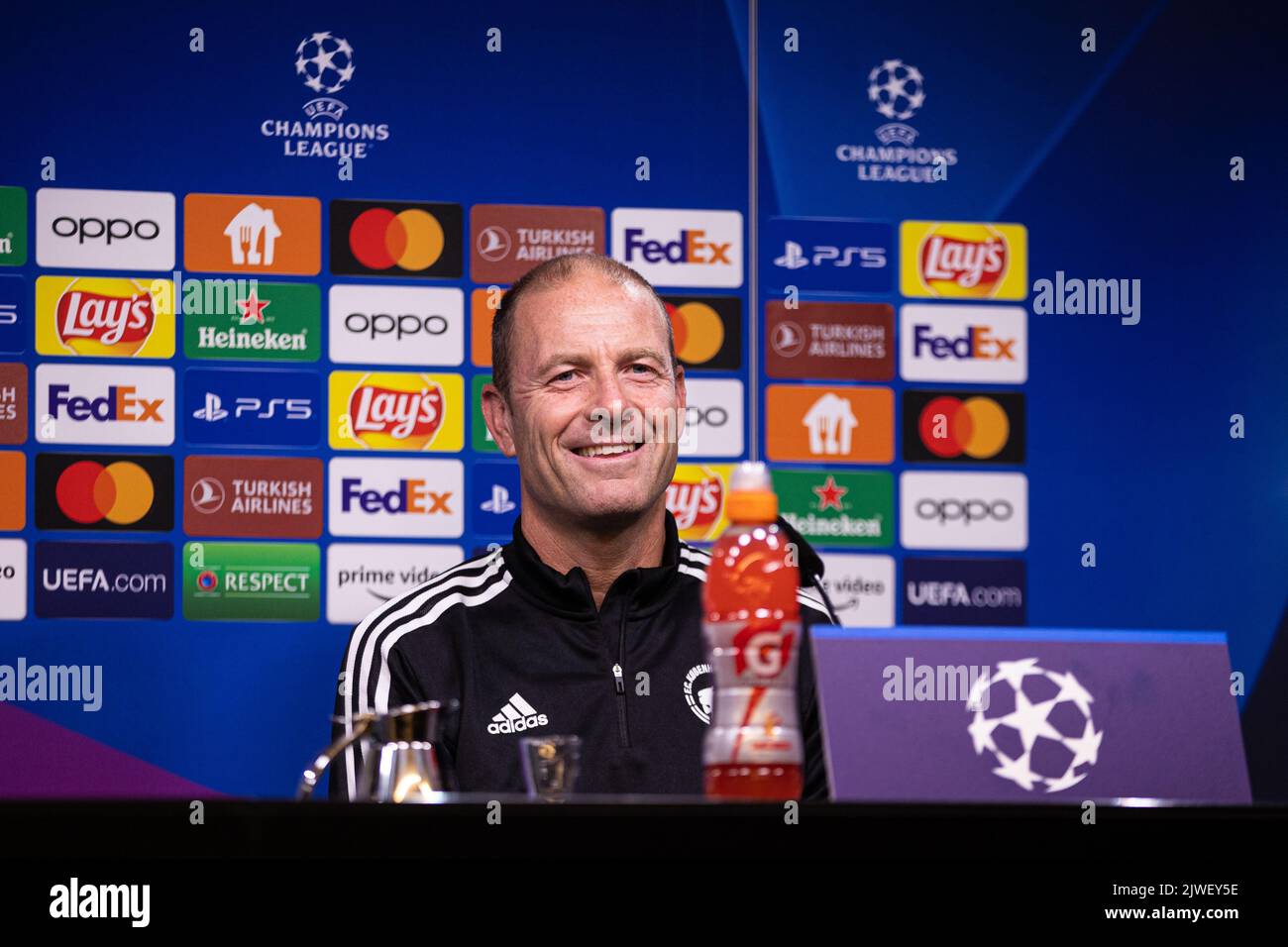 Dortmund, Germany. 05th Sep, 2022. Head coach Jess Thorup of FC Copenhagen seen during a press ...