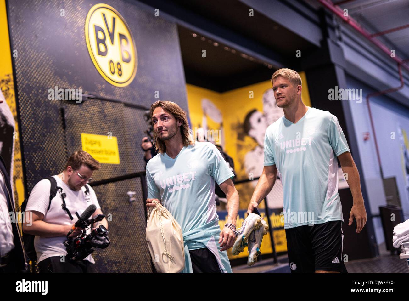 Dortmund, Germany. 05th Sep, 2022. Rasmus Falk and Andreas Cornelius of FC Copenhagen seen on ...