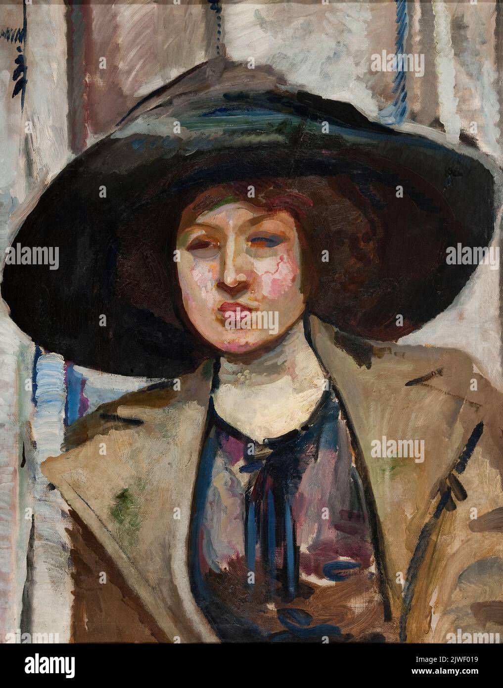 Portrait of Kazimiera Felix (Portrait in a wingy hat). Gwozdecki ...