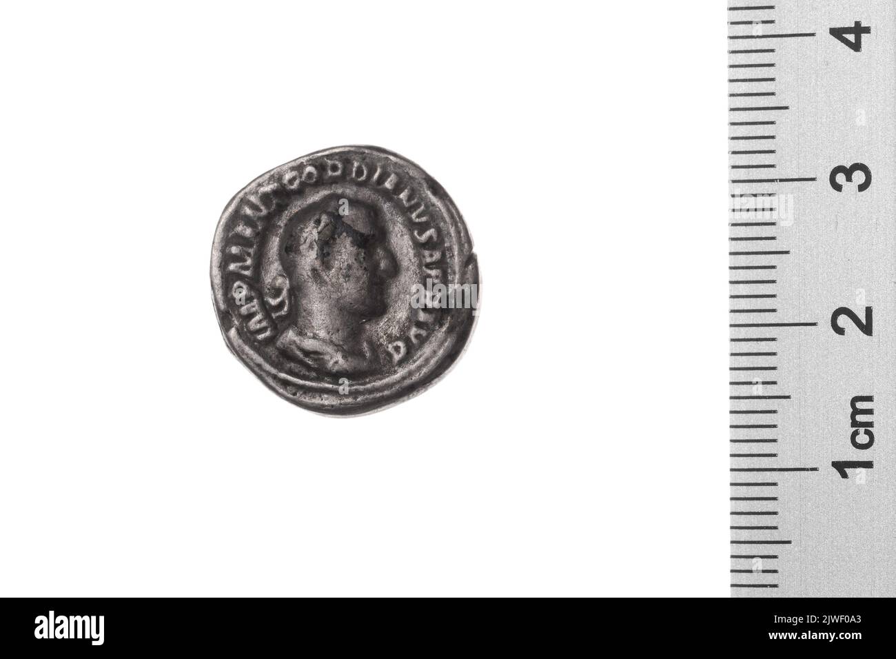 denar. Gordian I (cesarz rzymski ; 238), emperor Stock Photo - Alamy