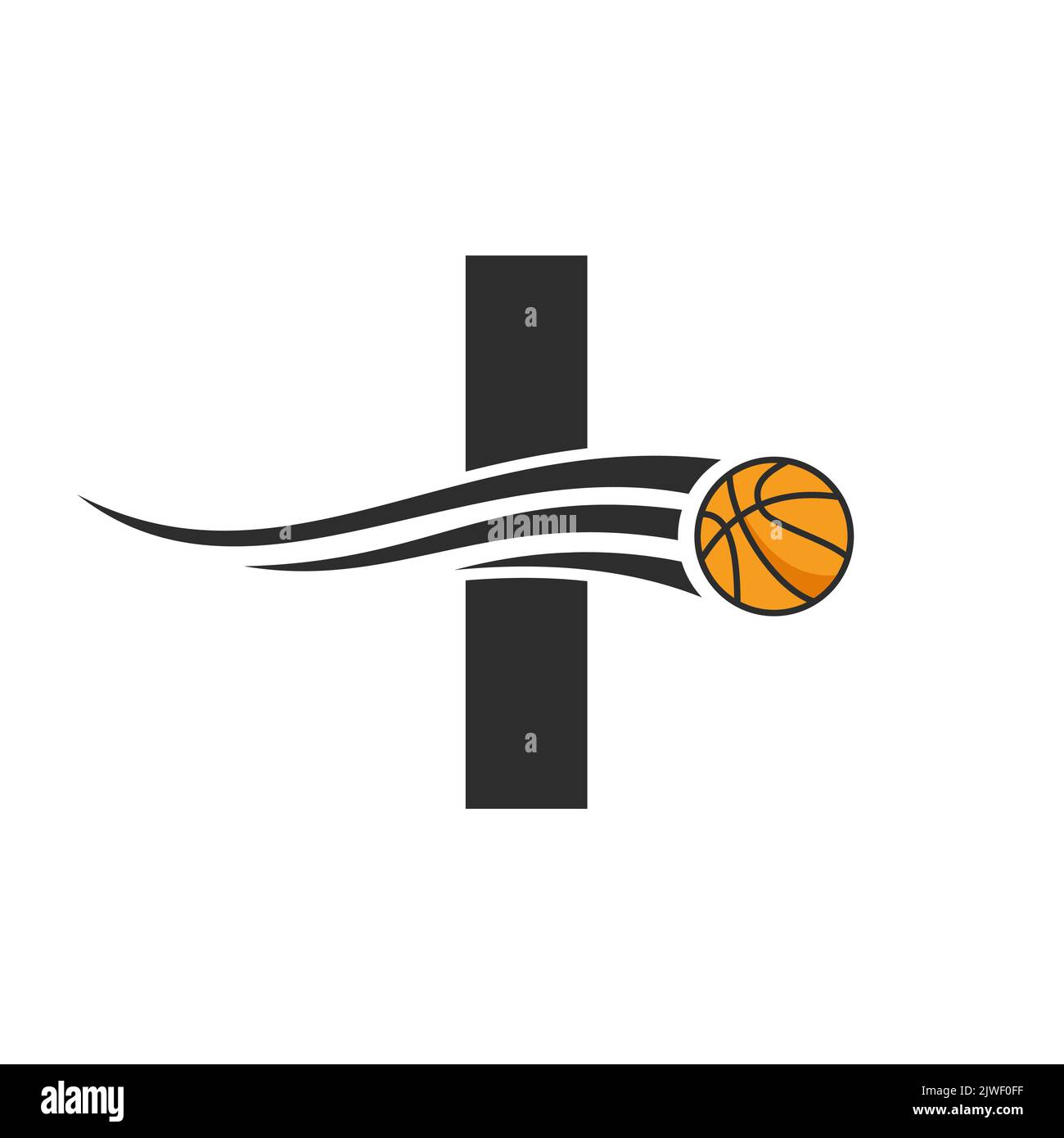 Letter I Basket Ball Logo Design For Basket Club Symbol Vector Template ...