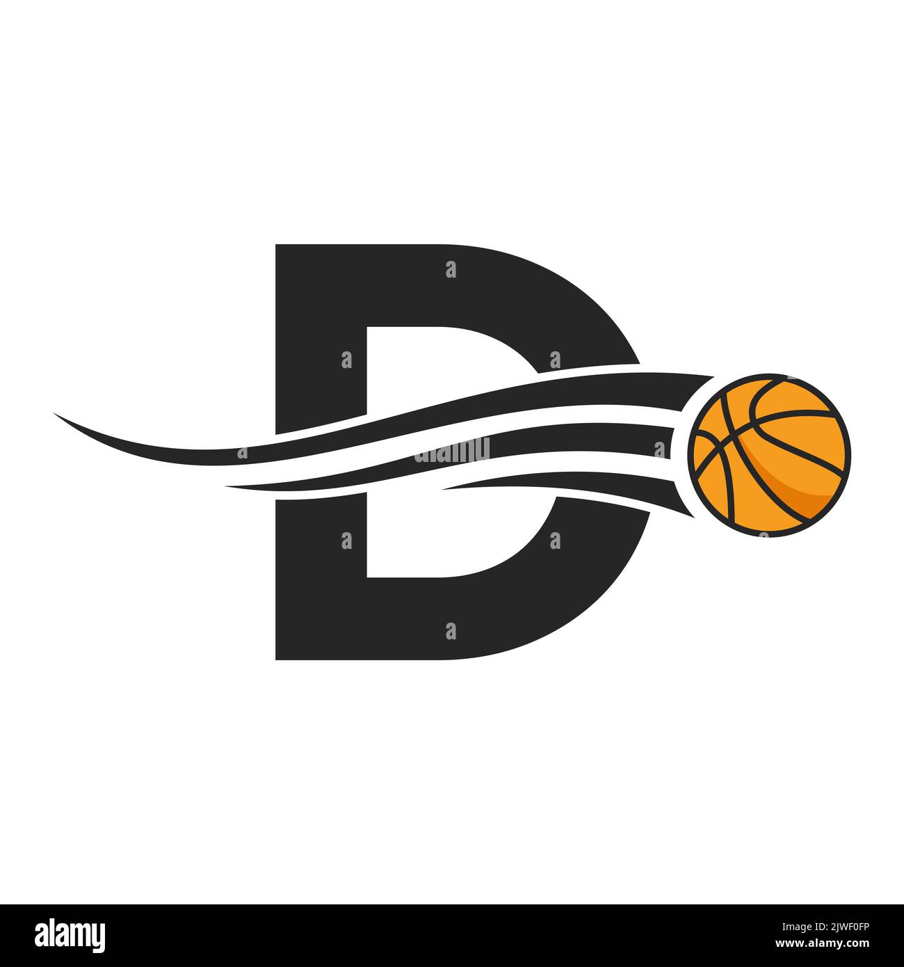 Letter D Basket Ball Logo Design For Basket Club Symbol Vector Template ...