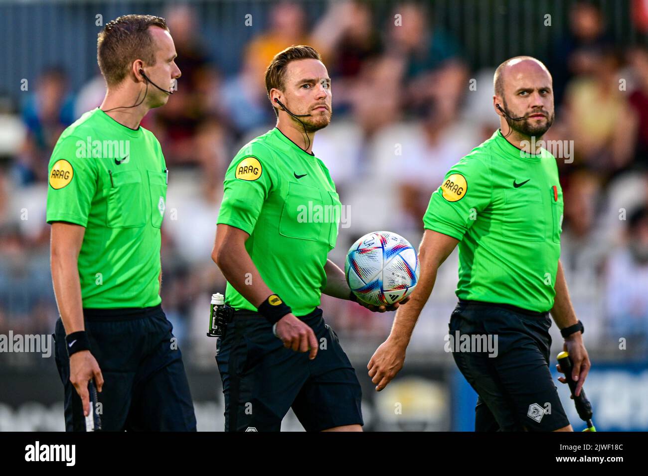 AMSTERDAM, NETHERLANDS - SEPTEMBER 5: Assistent Referee Stefan de Groot ...
