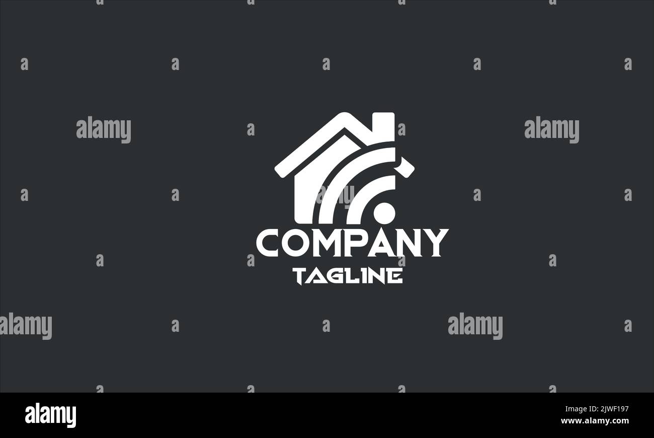 minimal home internet logo template Stock Vector Image & Art - Alamy