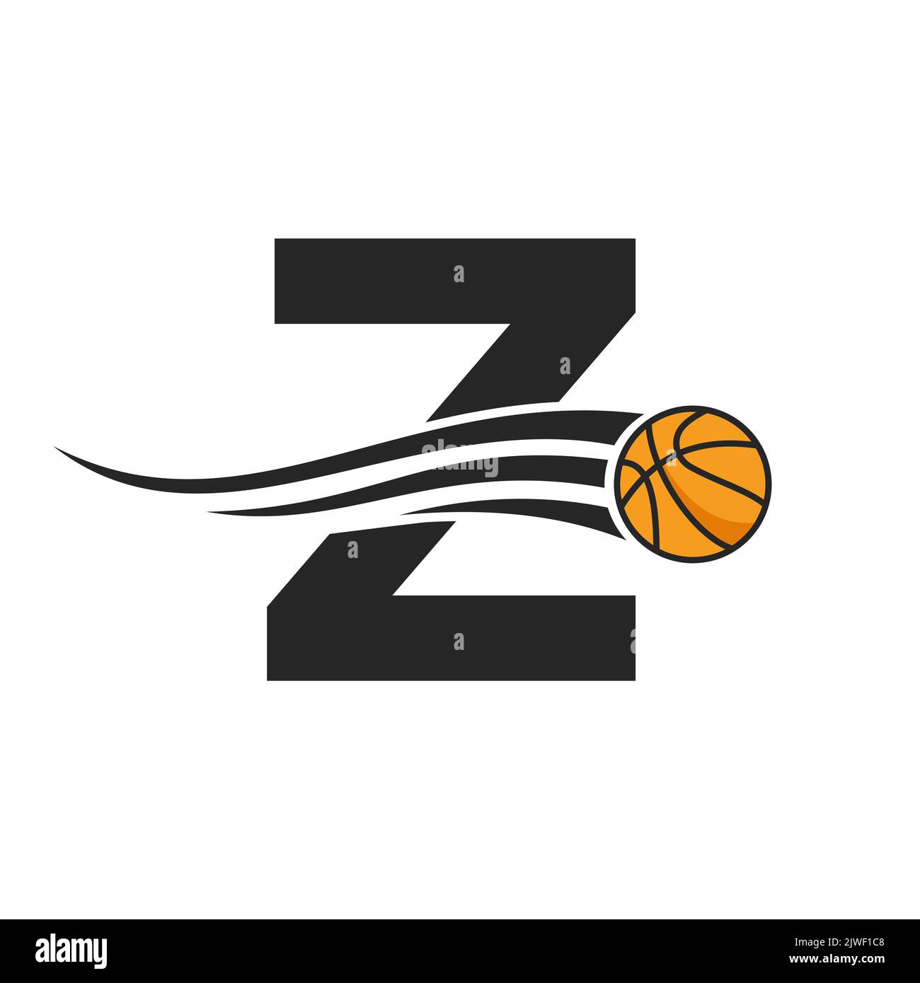 Letter Z Basket Ball Logo Design For Basket Club Symbol Vector Template ...