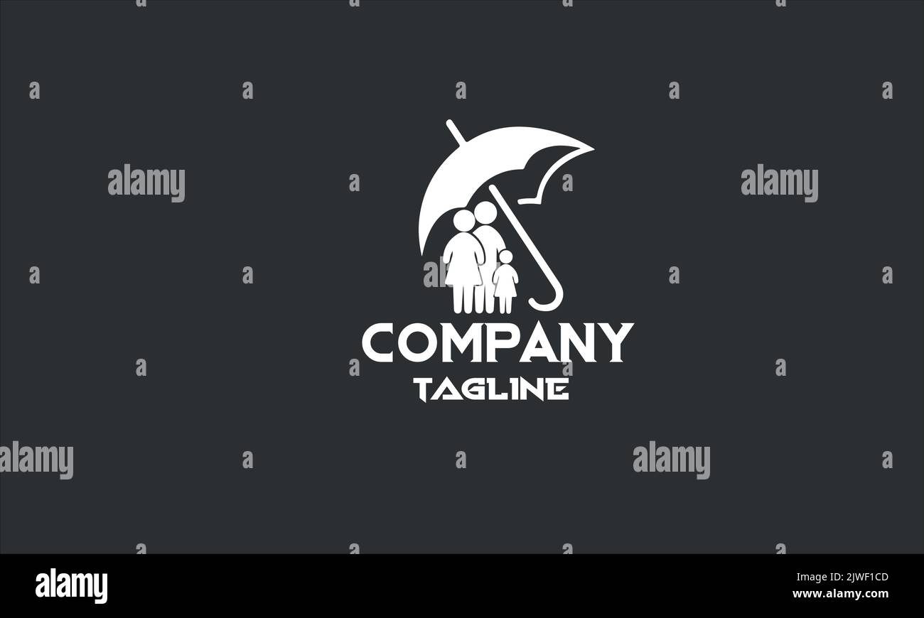 minimal life insurance logo template Stock Vector Image & Art - Alamy