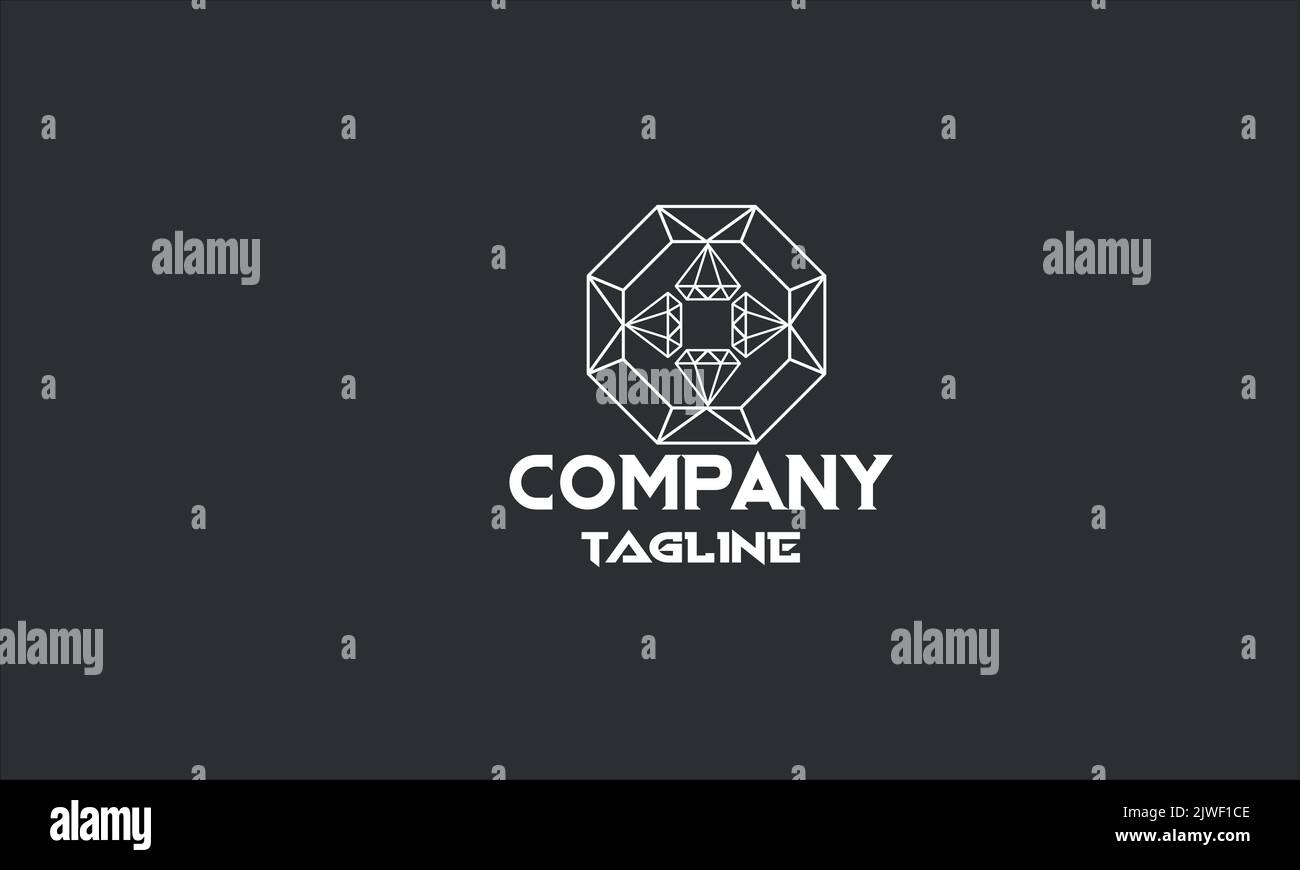 minimal jewelry shop logo template Stock Vector Image & Art - Alamy