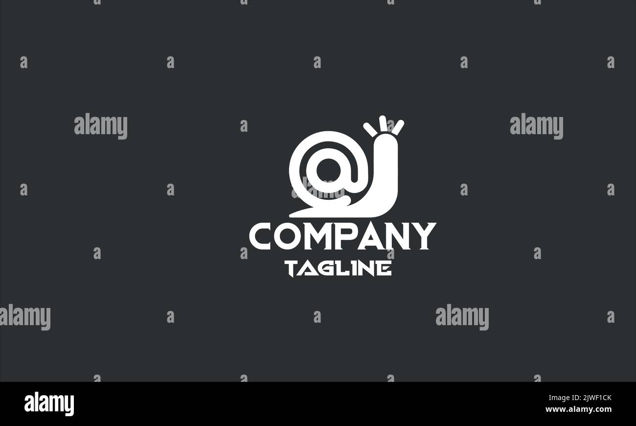 minimal snail mail logo template Stock Vector Image & Art - Alamy