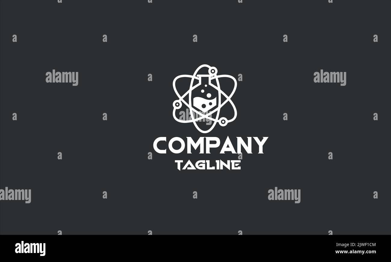 minimal science lab logo template Stock Vector Image & Art - Alamy